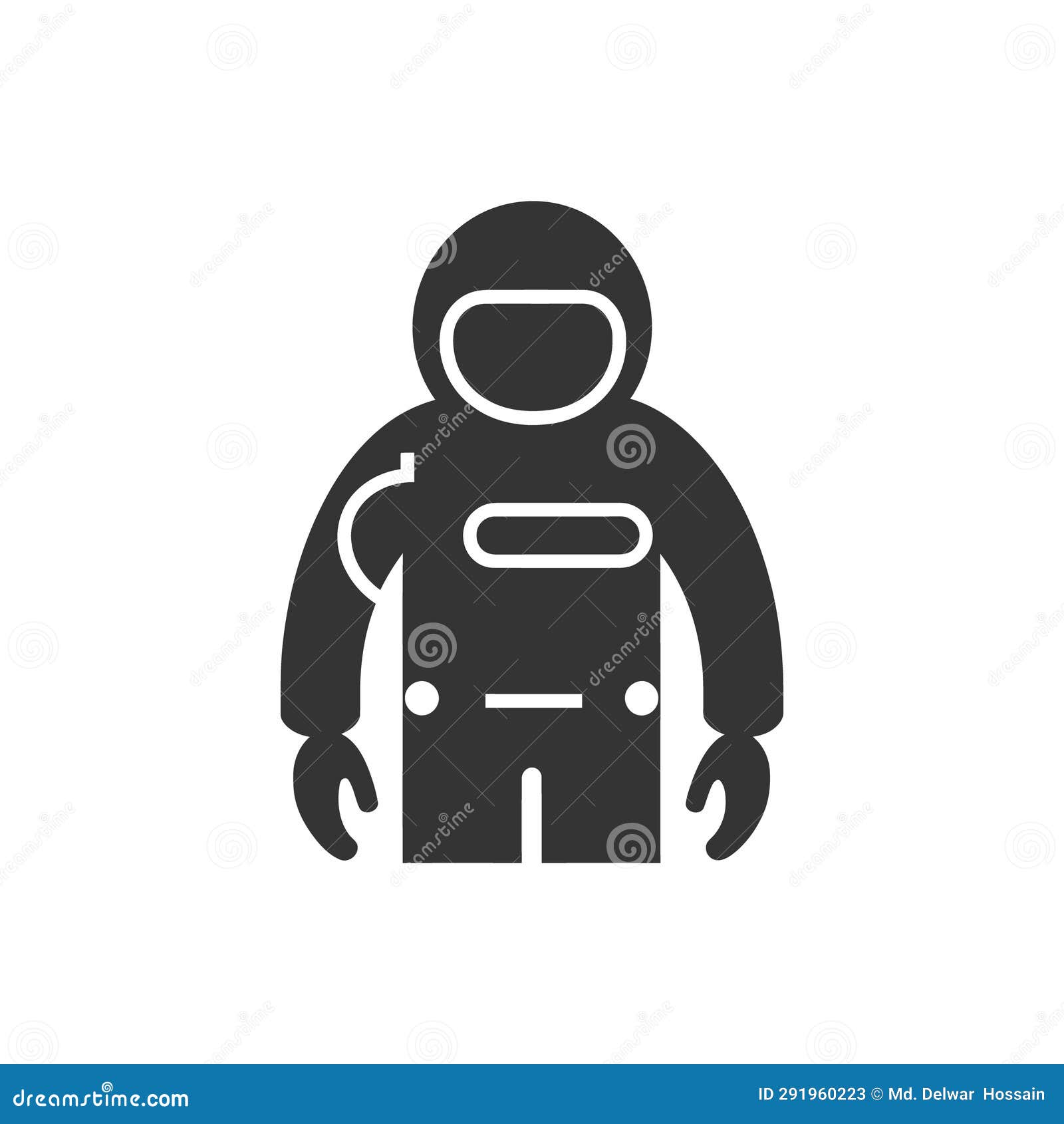 Astronaut icon stock illustration. Illustration of uniform - 291960223