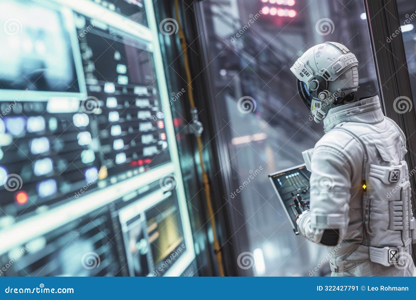 Astronaut Interacting with an AI Interface, Showcasing the Role of ...