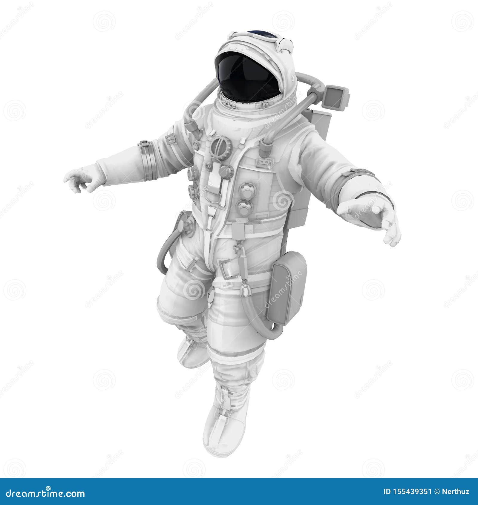 Astronaut Isolated stock illustration. Illustration of spacesuit ...