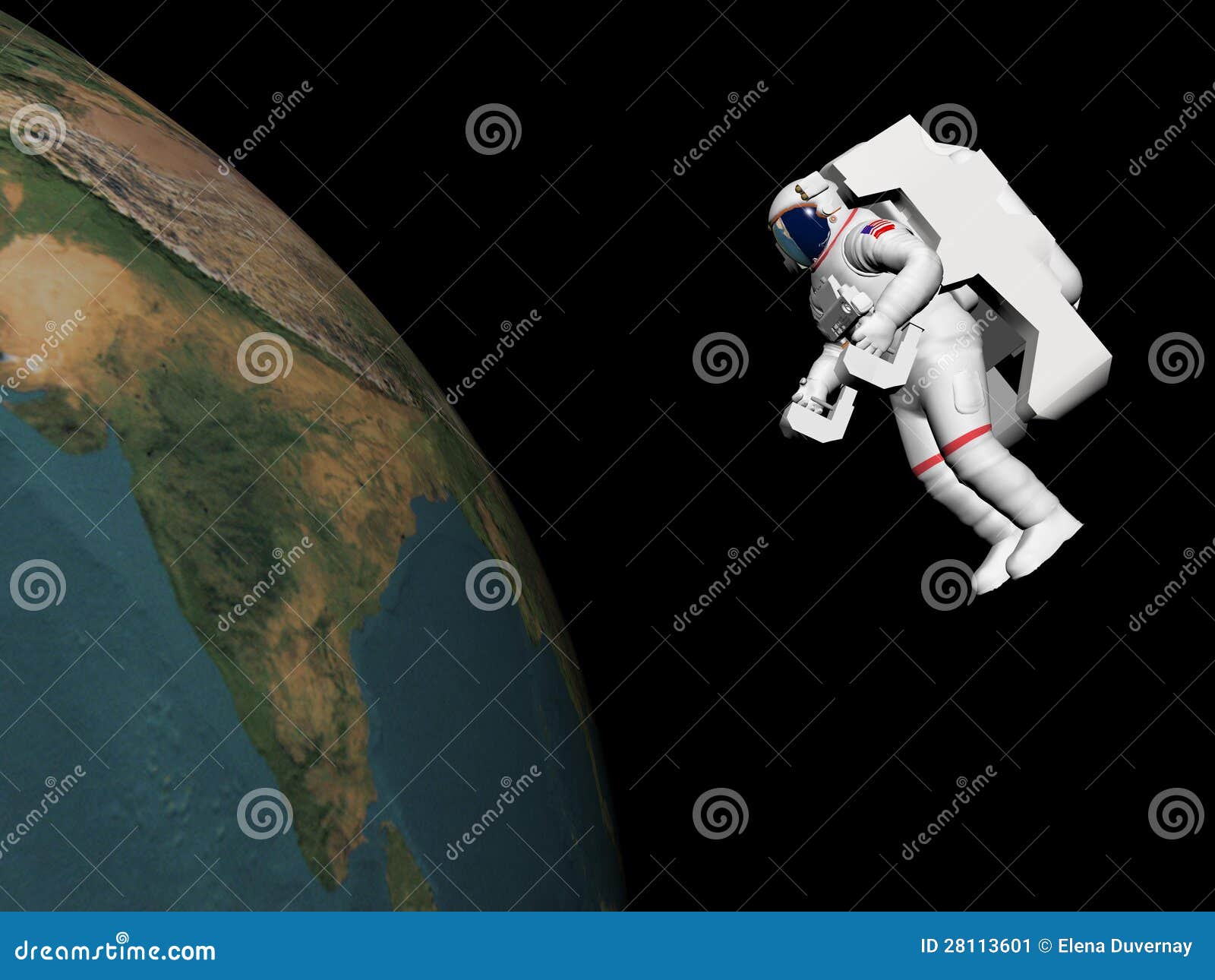 Astronaut Earth Reflection