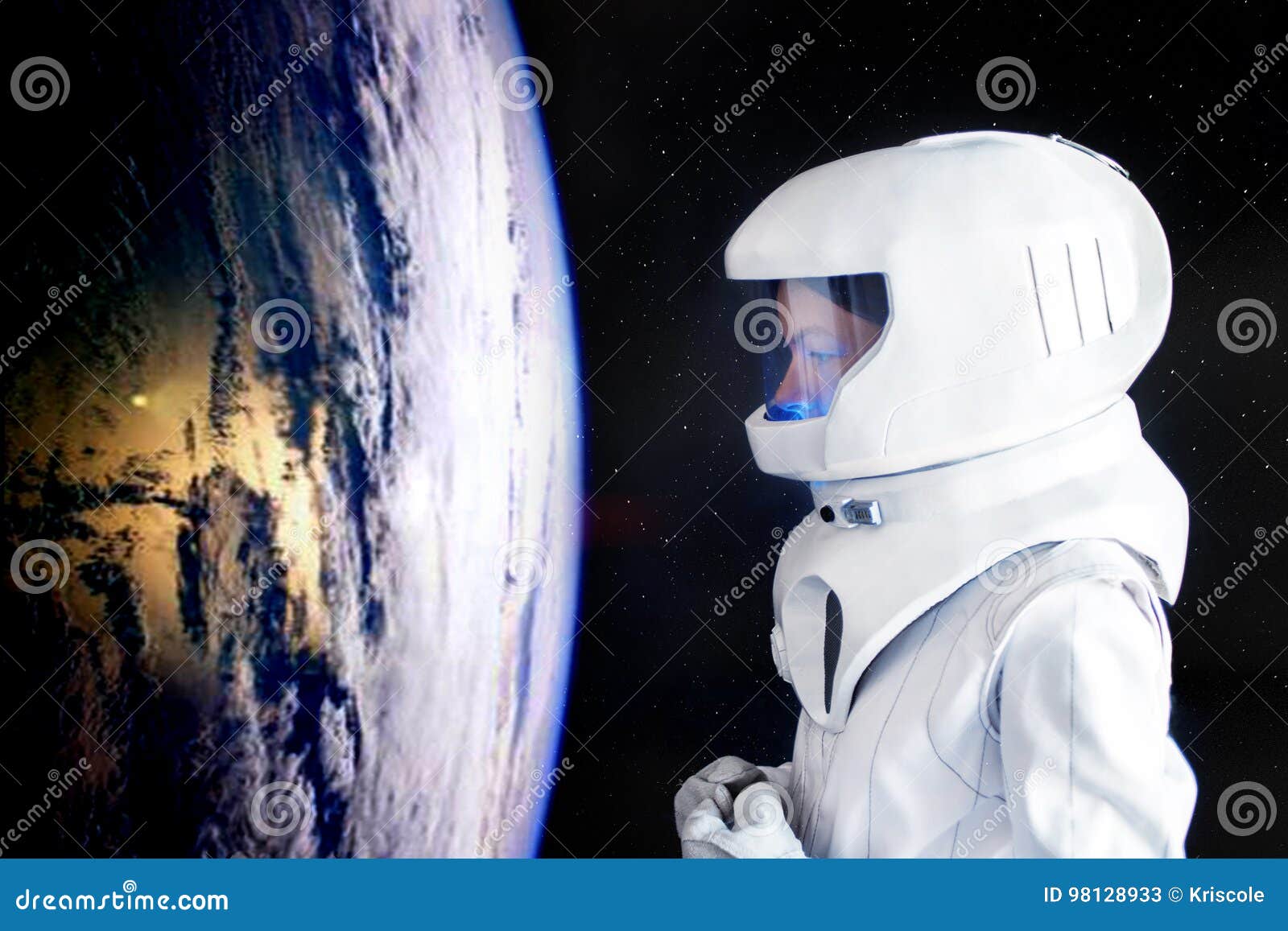 Nasa Astronaut With Earth