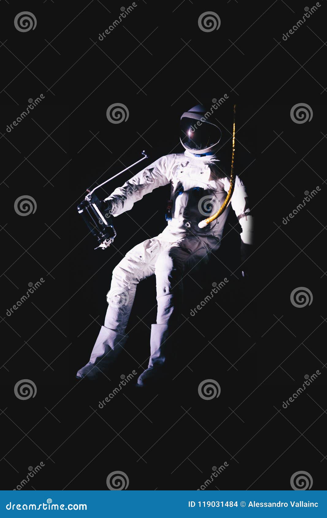 Astronaut Model Reproduction in Outer Space Stock Photo - Image of ...