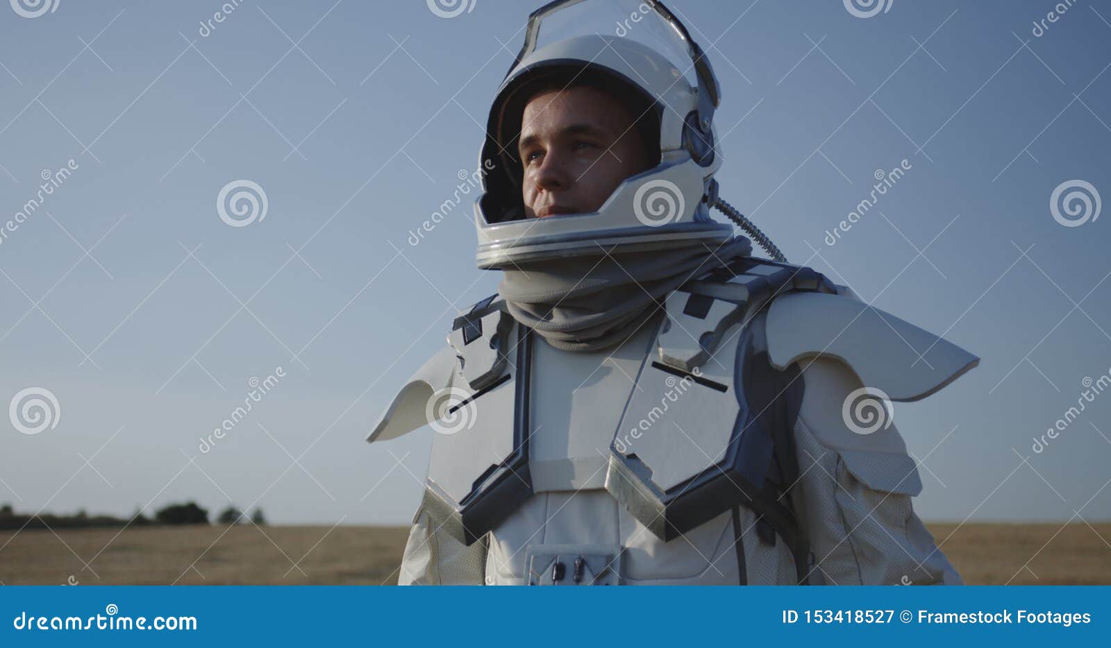 Astronaut Opening Helmet on Mars Stock Image - Image of scientific ...