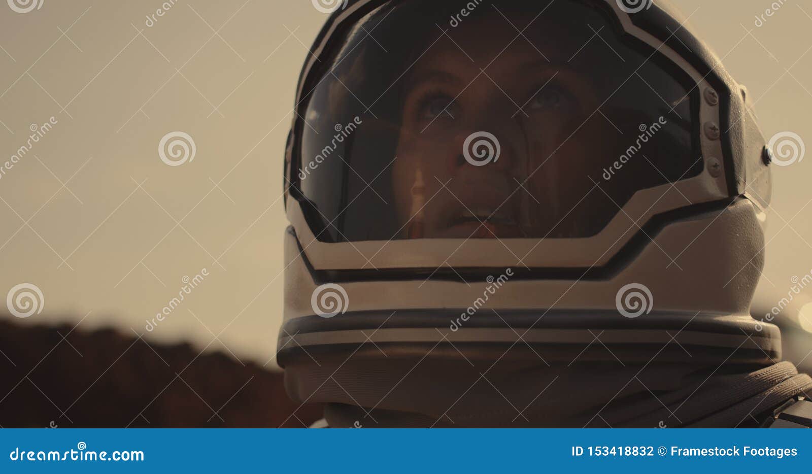 Astronaut opening helmet stock photo. Image of opening - 153418832