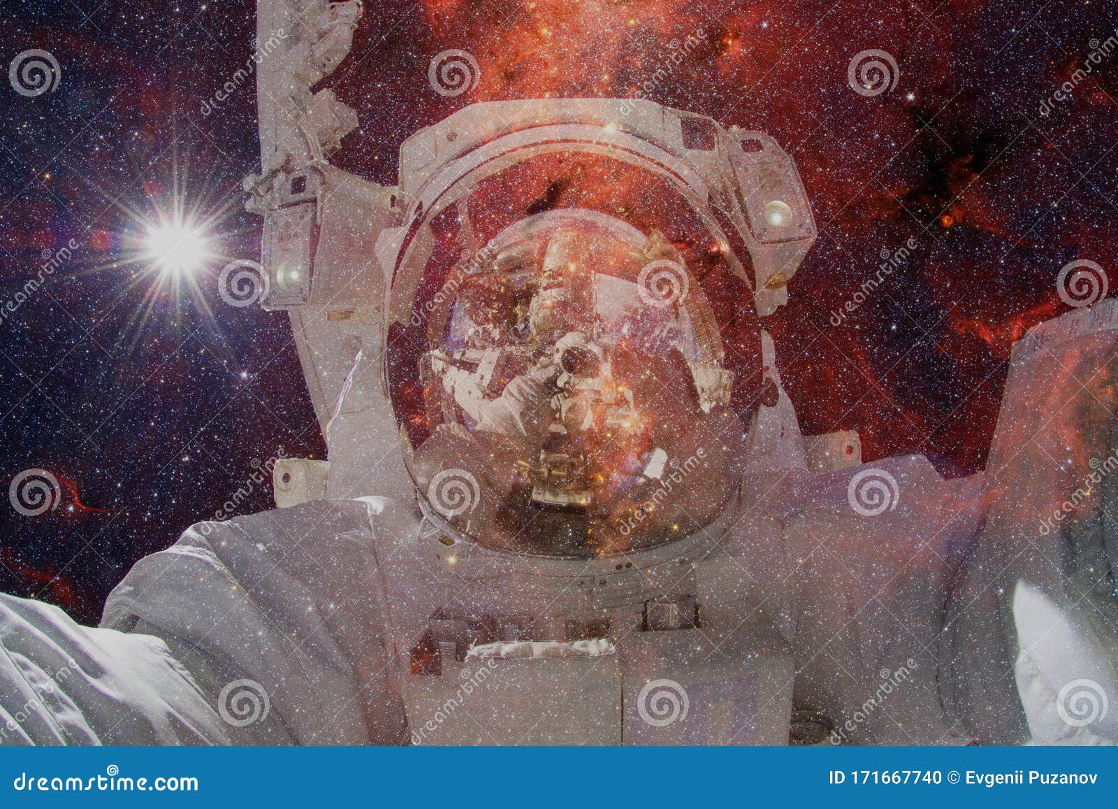 Astronaut in Outer Space. Elements of this Image Furnished by NASA ...