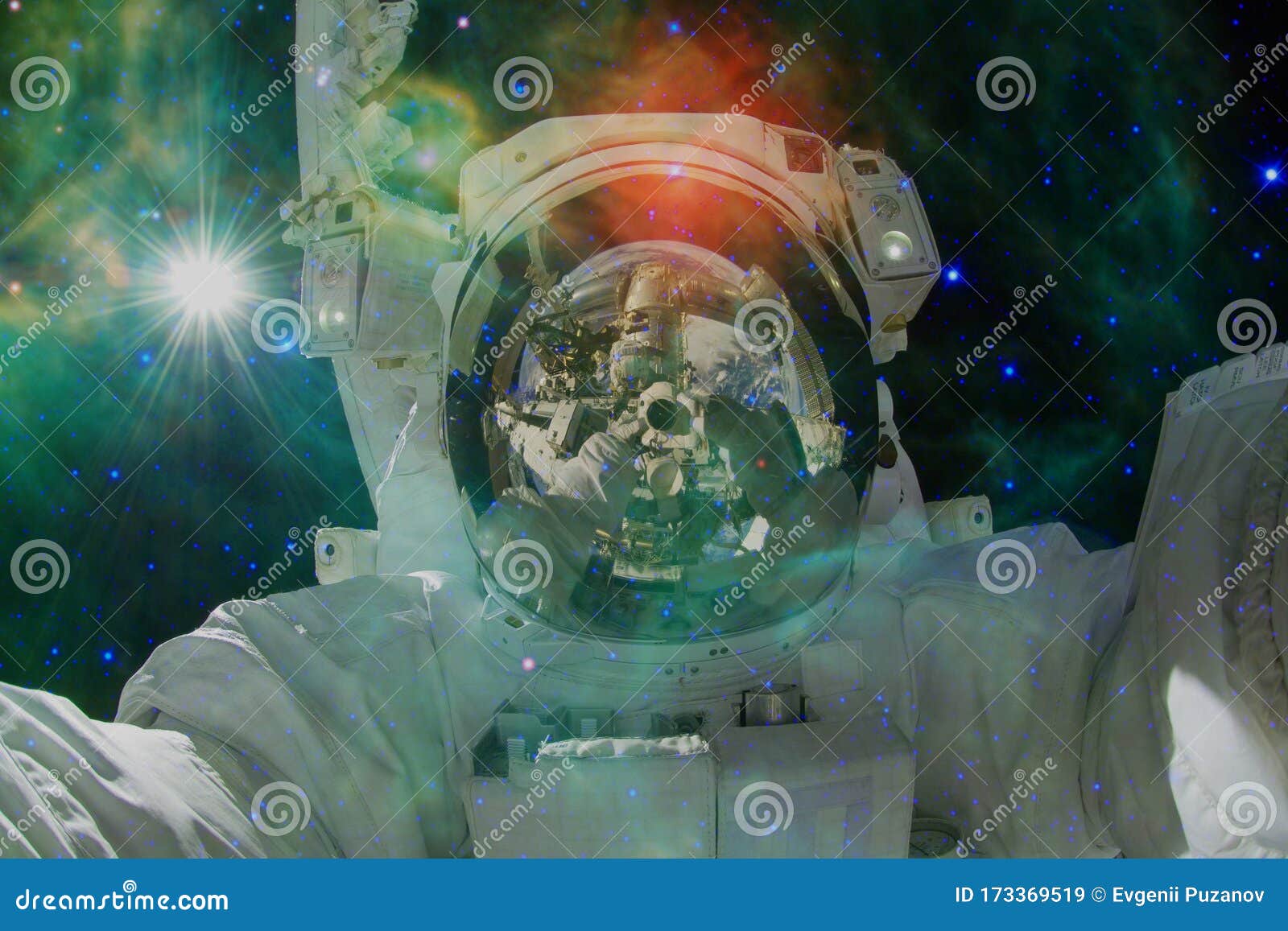 Astronaut in Outer Space. Elements of this Image Furnished by NASA ...