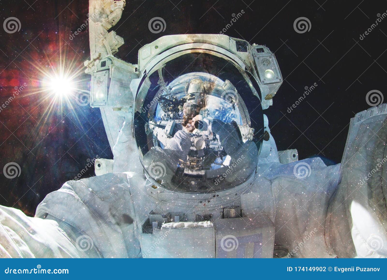 Astronaut in Outer Space. Elements of this Image Furnished by NASA ...