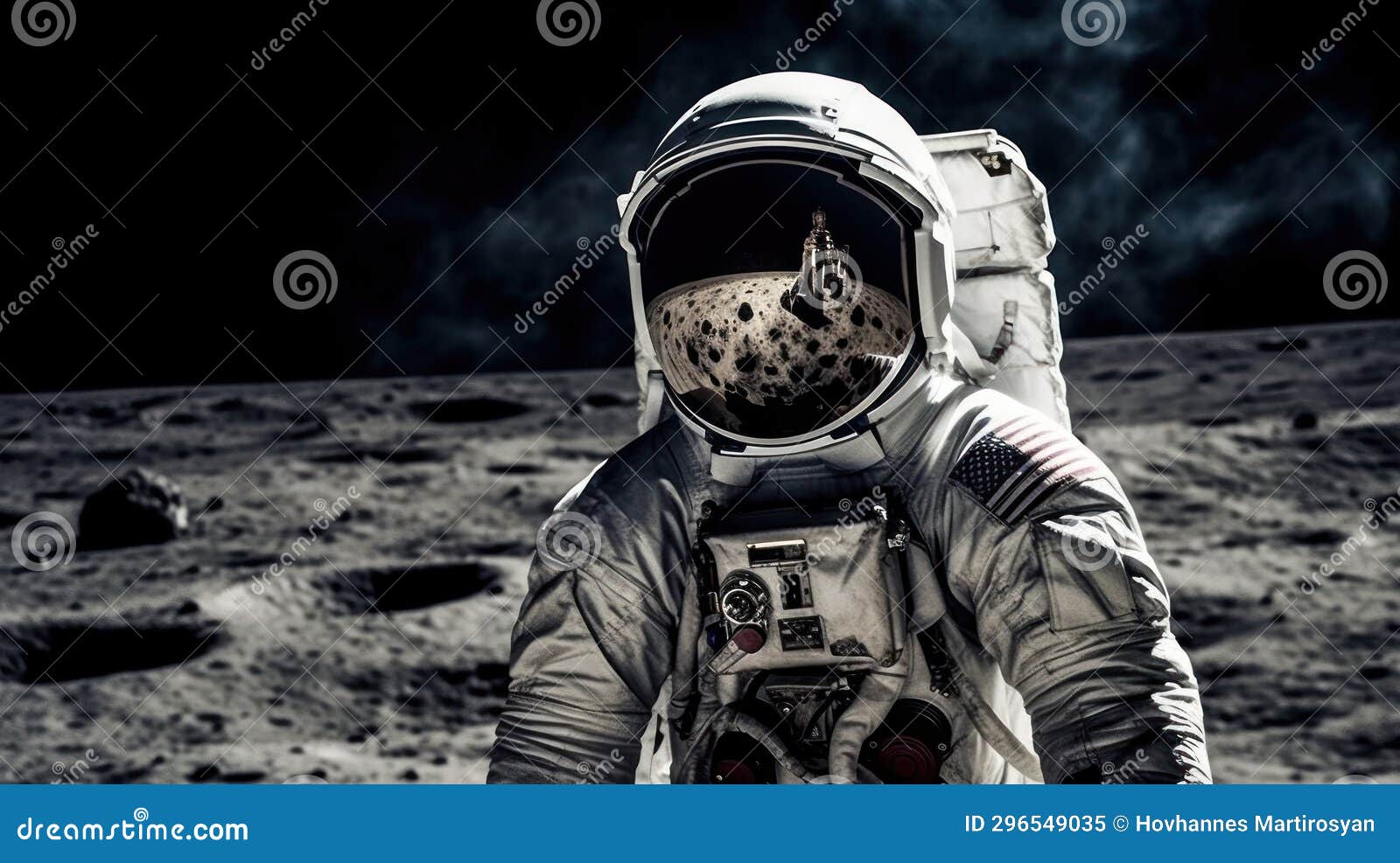 Astronaut in Outer Space. Astronaut on the Moon. Astronaut Concept with ...