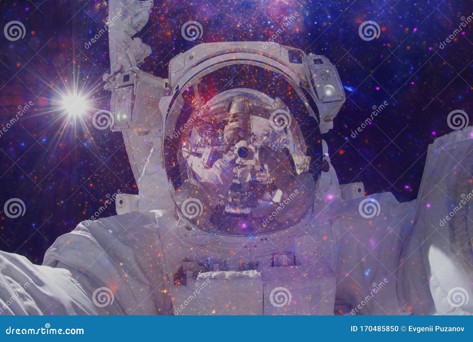 Astronaut in Outer Space. Elements of this Image Furnished by NASA ...