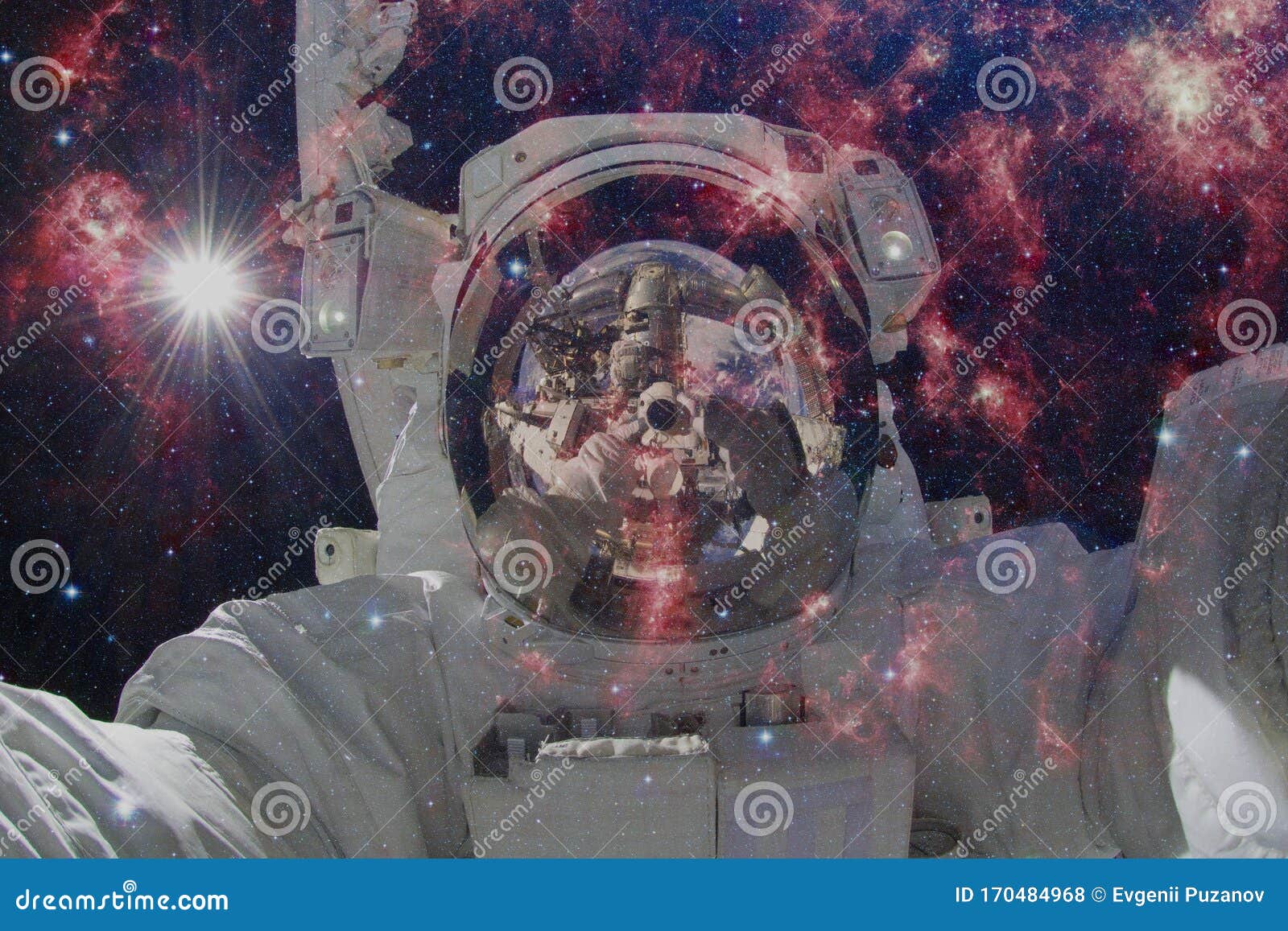 Astronaut in Outer Space. Elements of this Image Furnished by NASA ...