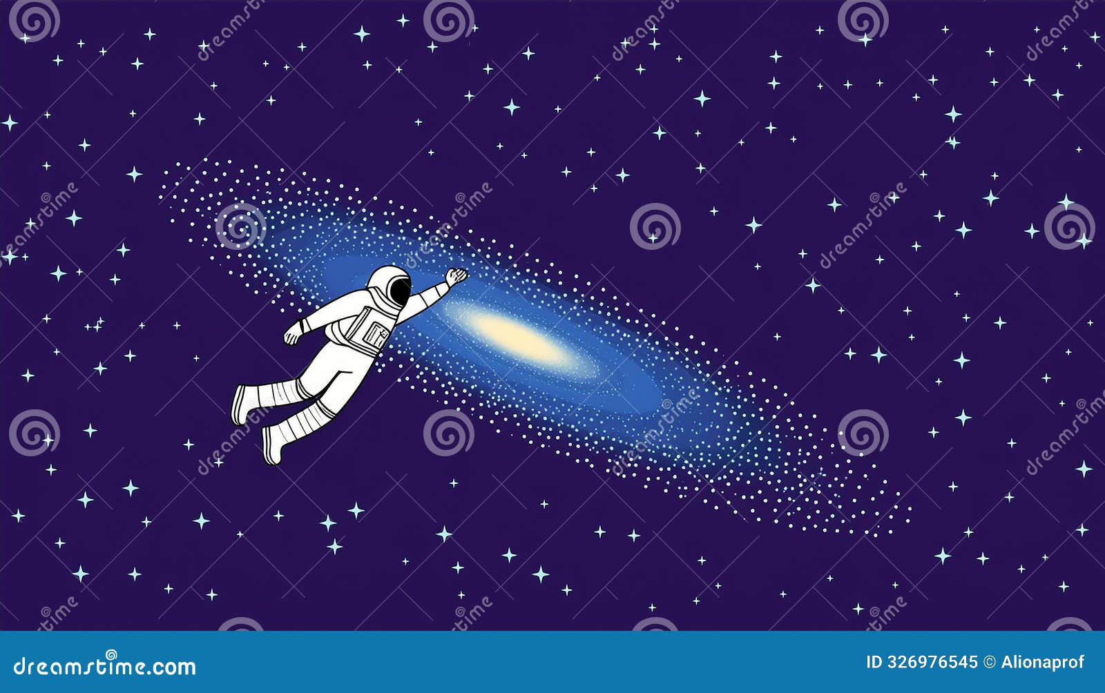 Astronaut in Outer Space. Science Fiction. Spaceman in Spacesuit ...