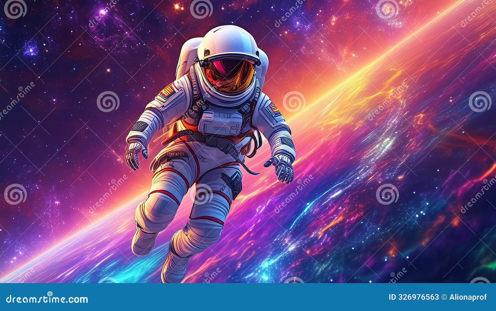 Astronaut in Outer Space. Science Fiction. Spaceman in Spacesuit ... Astronaut in Outer Space. Science Fiction. Spaceman in Spacesuit ...