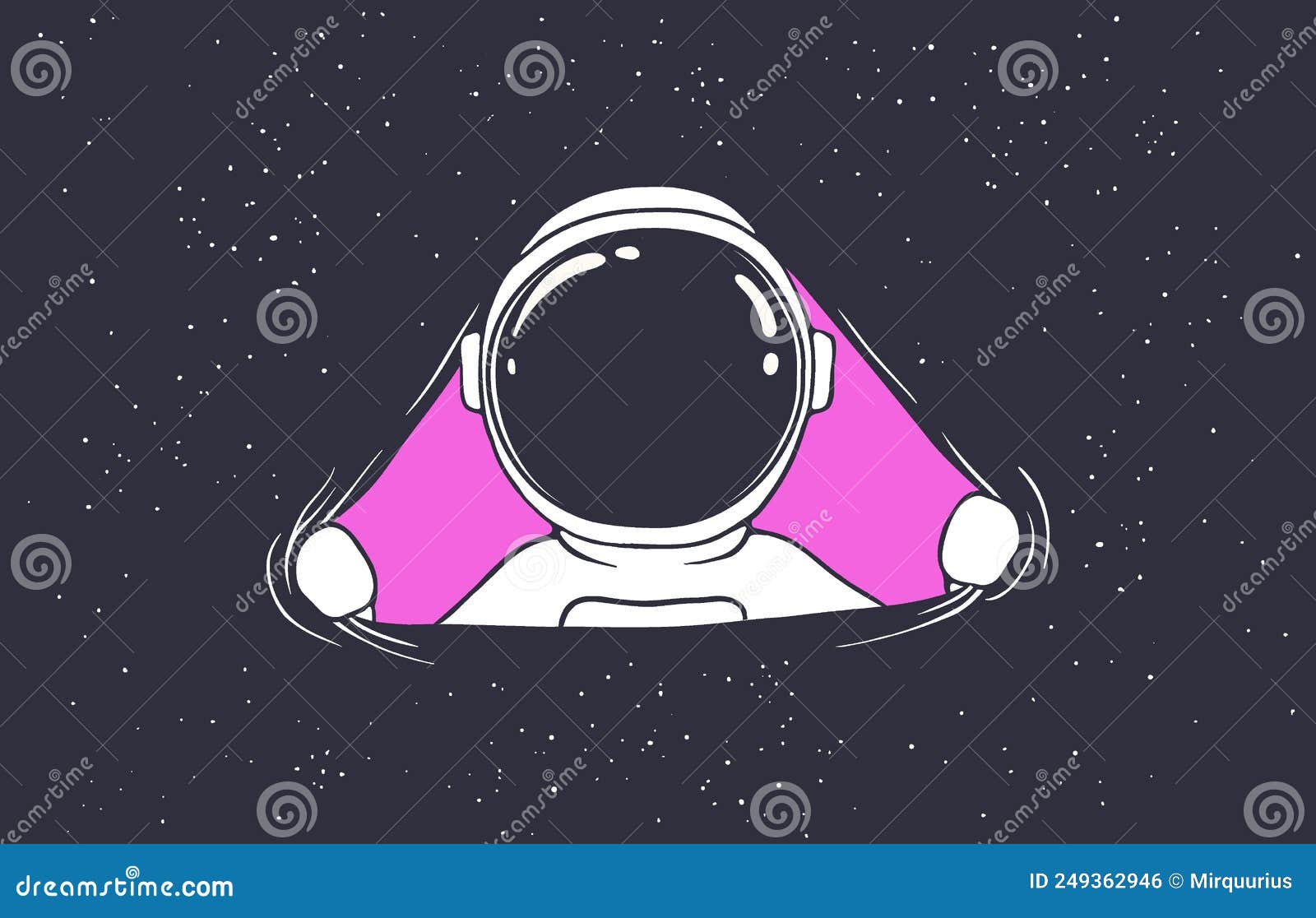 Astronaut Peeps Out from the Hole in Space Stock Vector - Illustration ...
