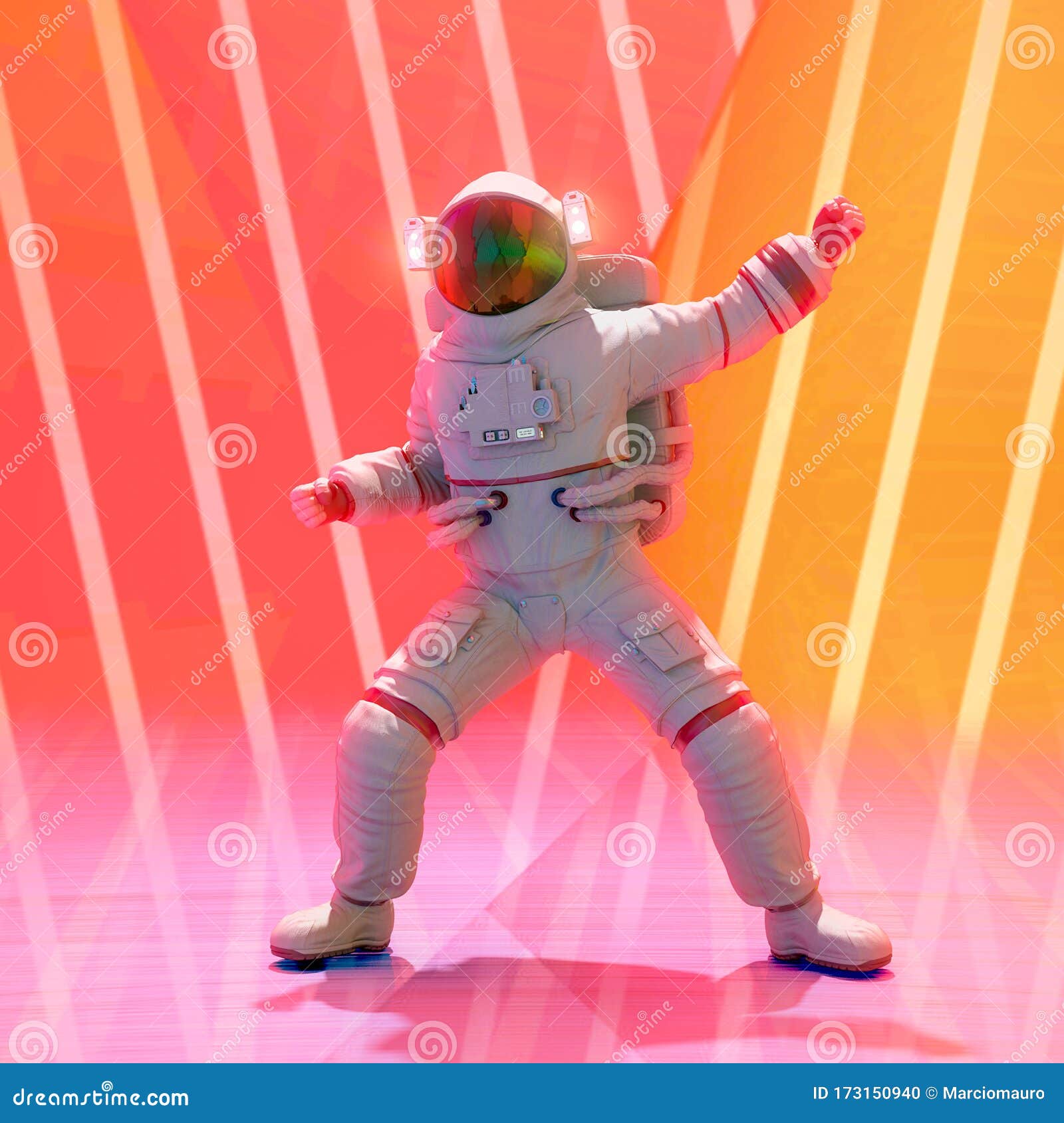 Astronaut pin up stock illustration. Illustration of multicolored ...