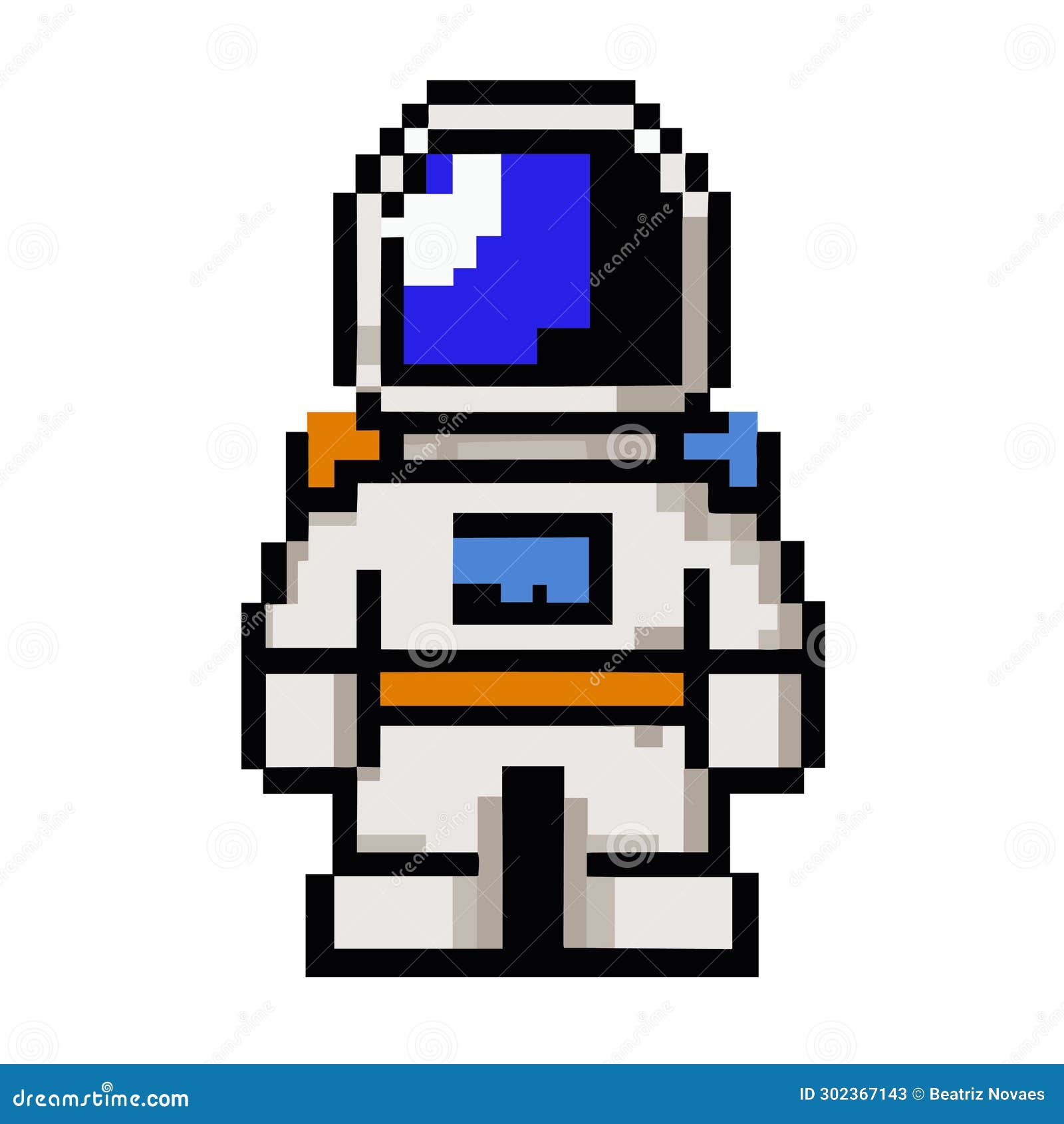 Astronaut Pixel Art Animated Game Design 8 Bit and 16 Bit Stock Vector ...