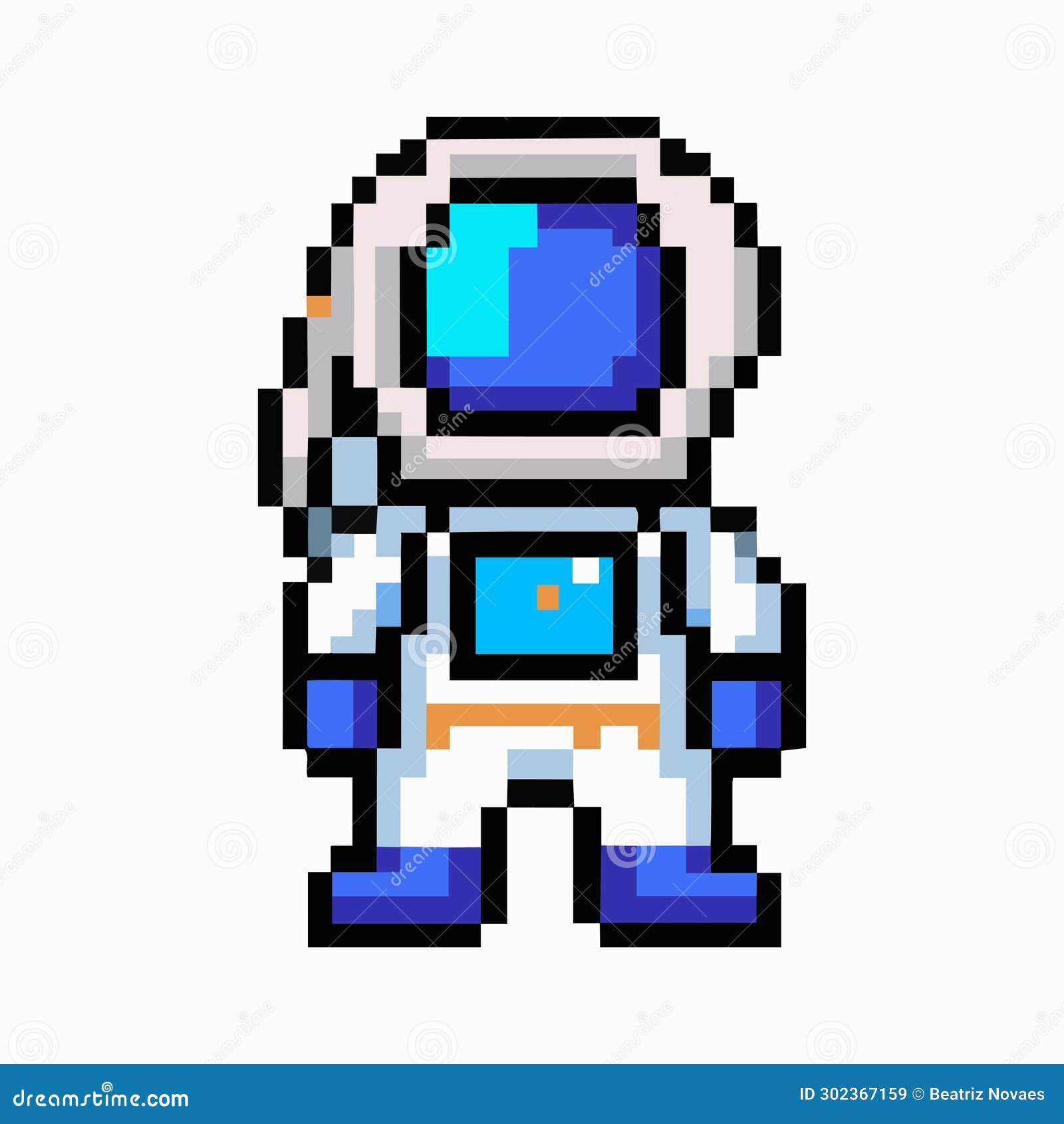 Astronaut Pixel Art Animated Game Design 8 Bit and 16 Bit Stock Vector ...