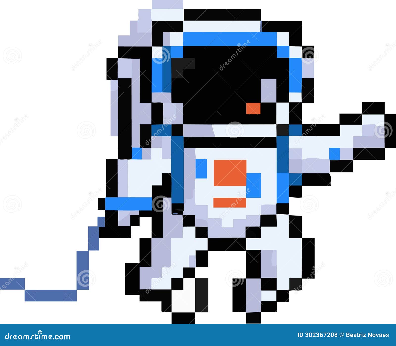 Astronaut Pixel Art Animated Game Design 8 Bit and 16 Bit Stock Vector ...