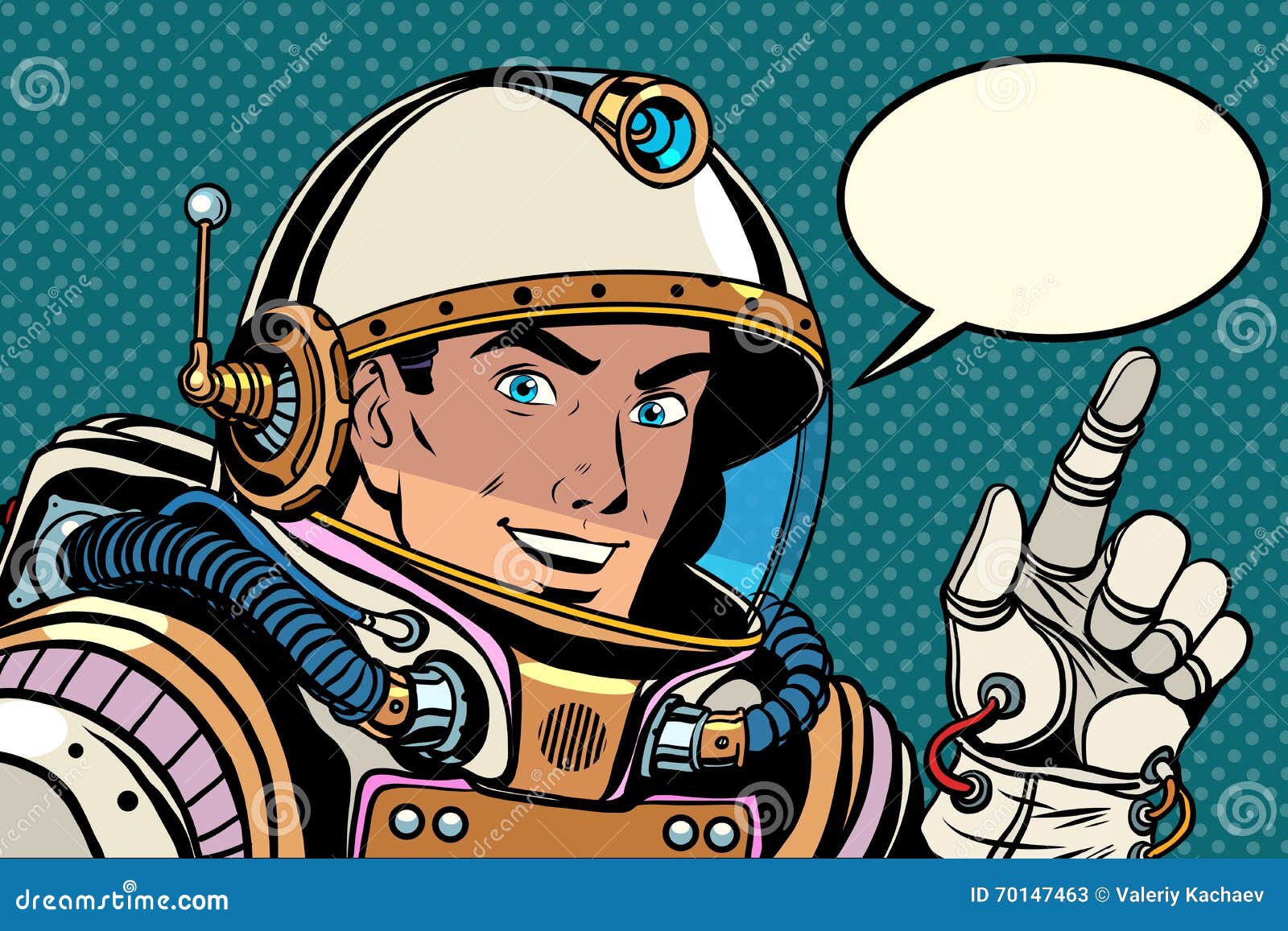 Astronaut Pointing Finger Direction Stock Vector - Illustration of ...