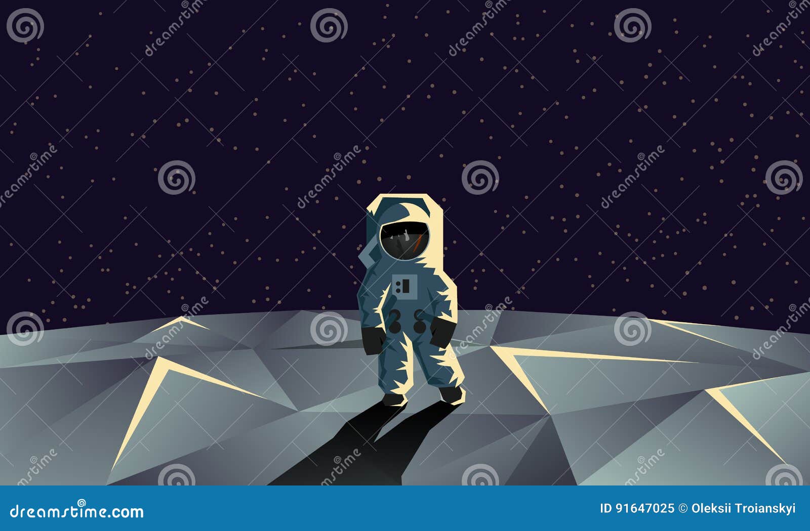 Astronaut Moonwalk Icon Vector Illustration | CartoonDealer.com #262612522