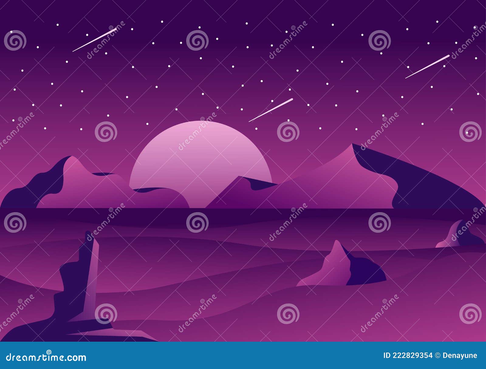 Astronaut with Rocket Background Illustration for Explore in Outer ...