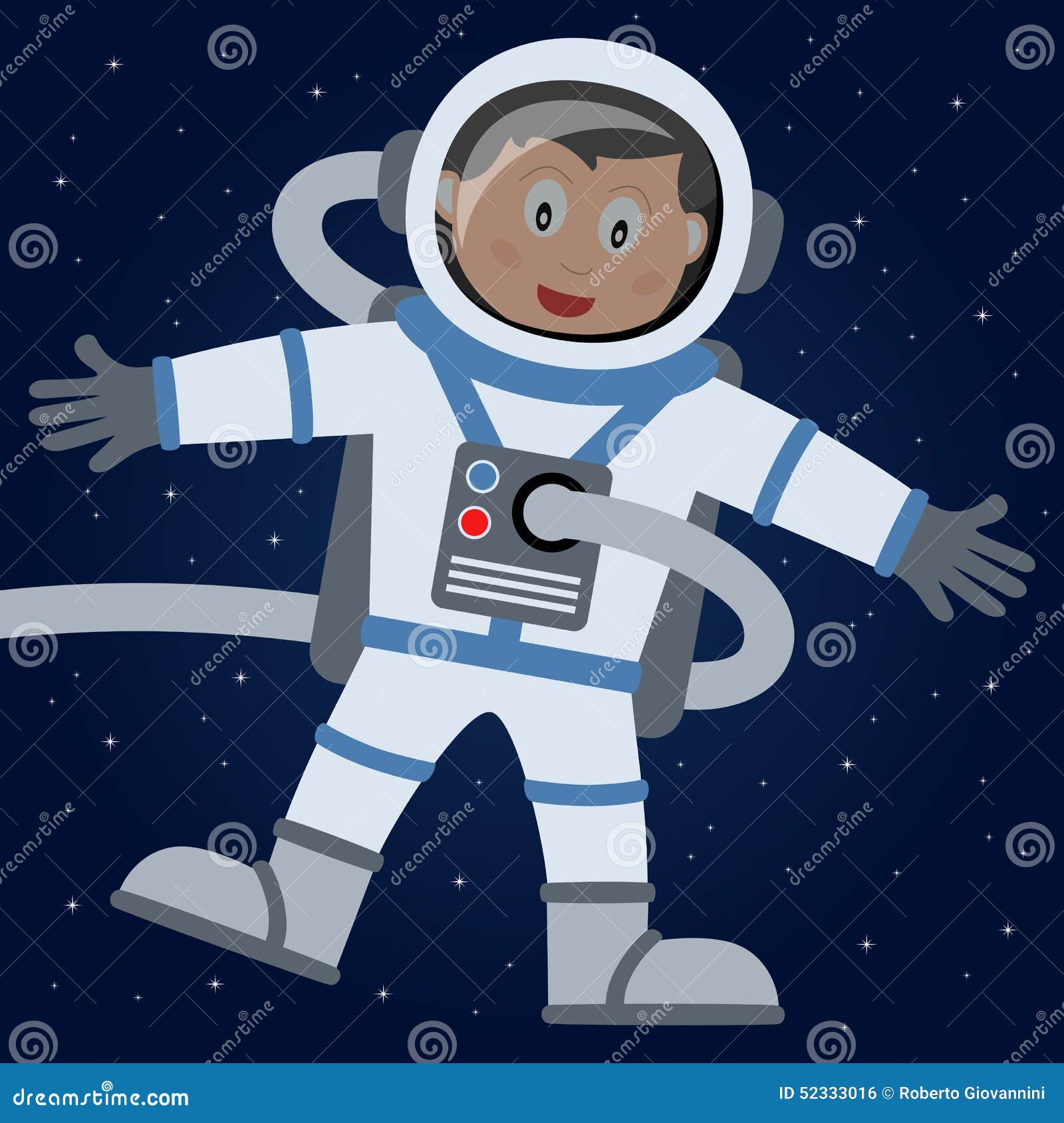 Astronaut of Ruimtevaarder in De Kosmische Ruimte Vector Illustratie ...