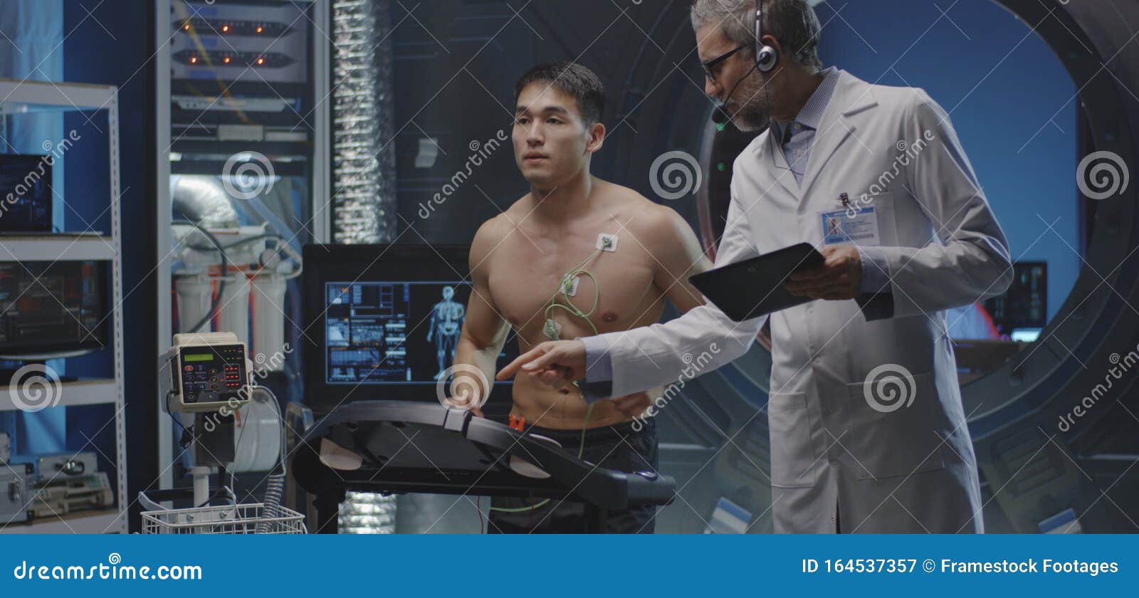 Astronaut Running on Treadmill Stock Image - Image of fitness, science ...