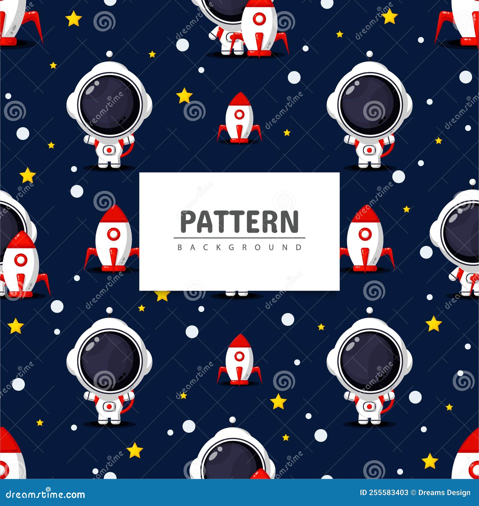 Astronaut seamless pattern stock vector. Illustration of drawing - 255583403