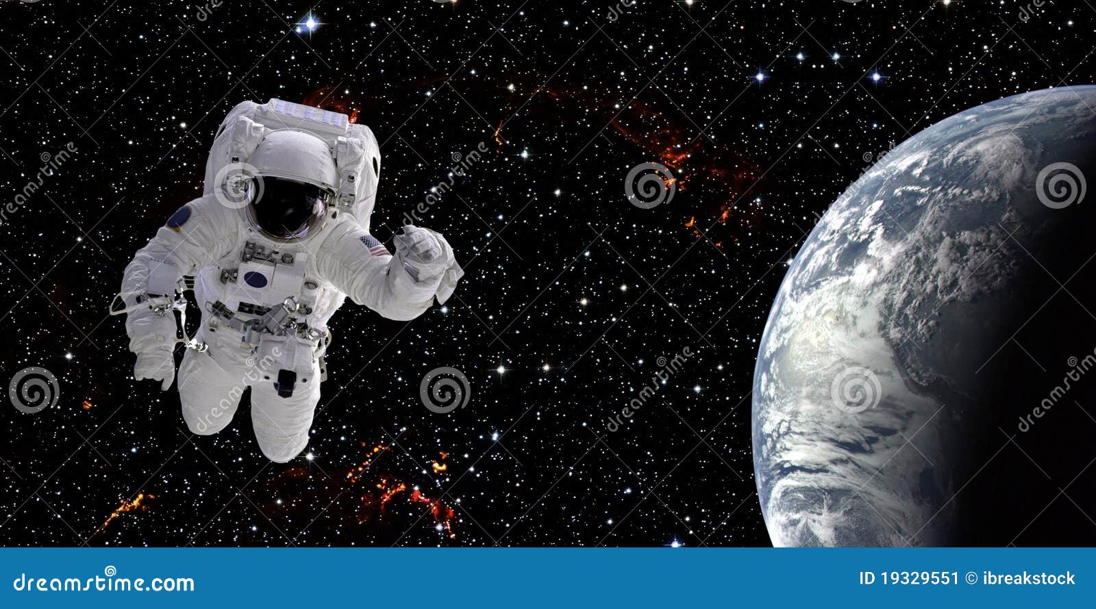 Astronaut in space stock image. Image of person, copy - 19329551