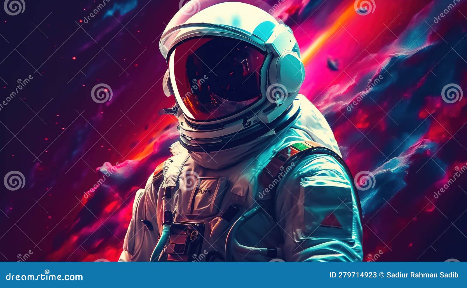 Astronaut in Space. the Art of Spaceman Stock Illustration ...