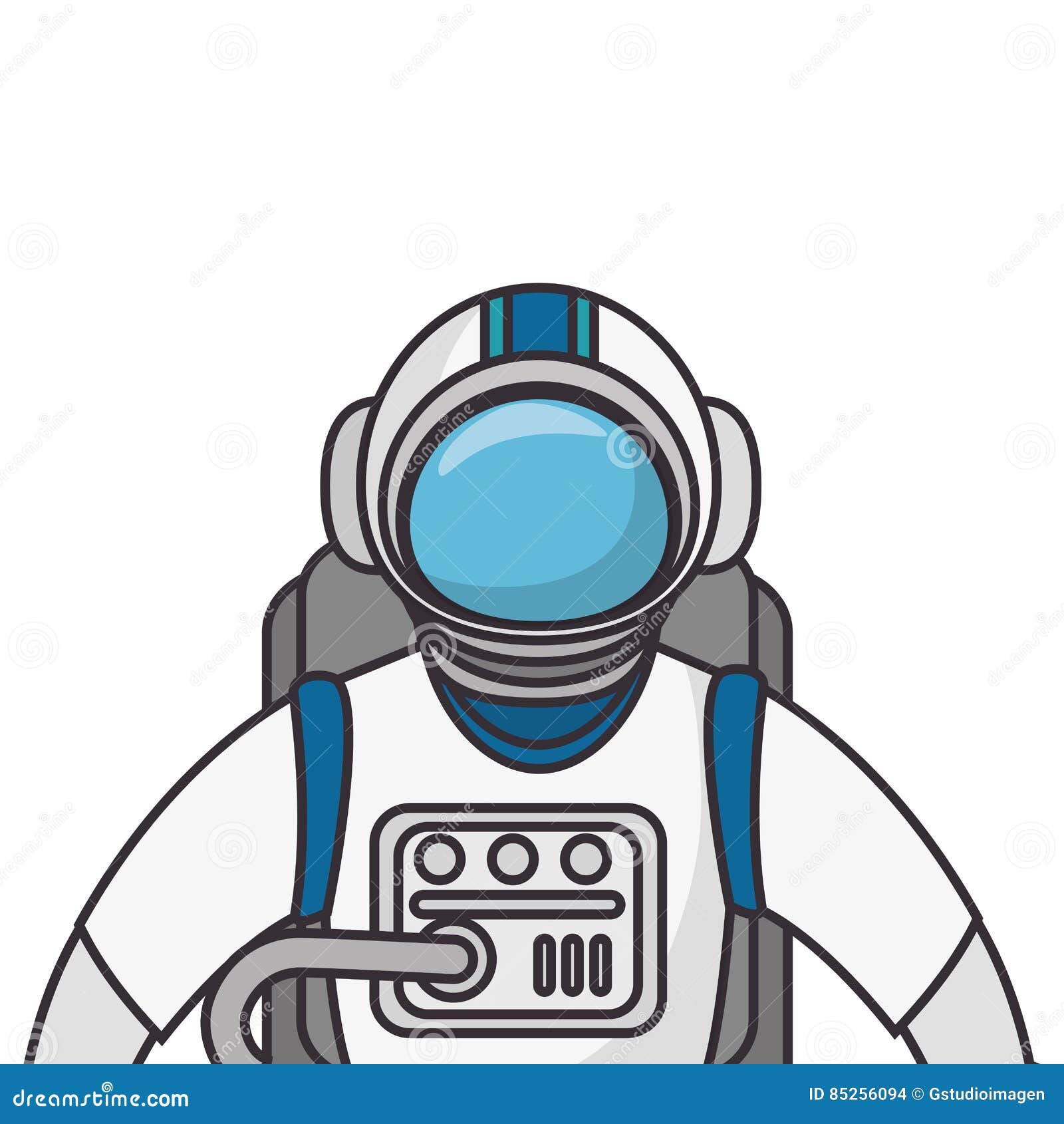 Astronaut in Space Character Stock Illustration - Illustration of ...