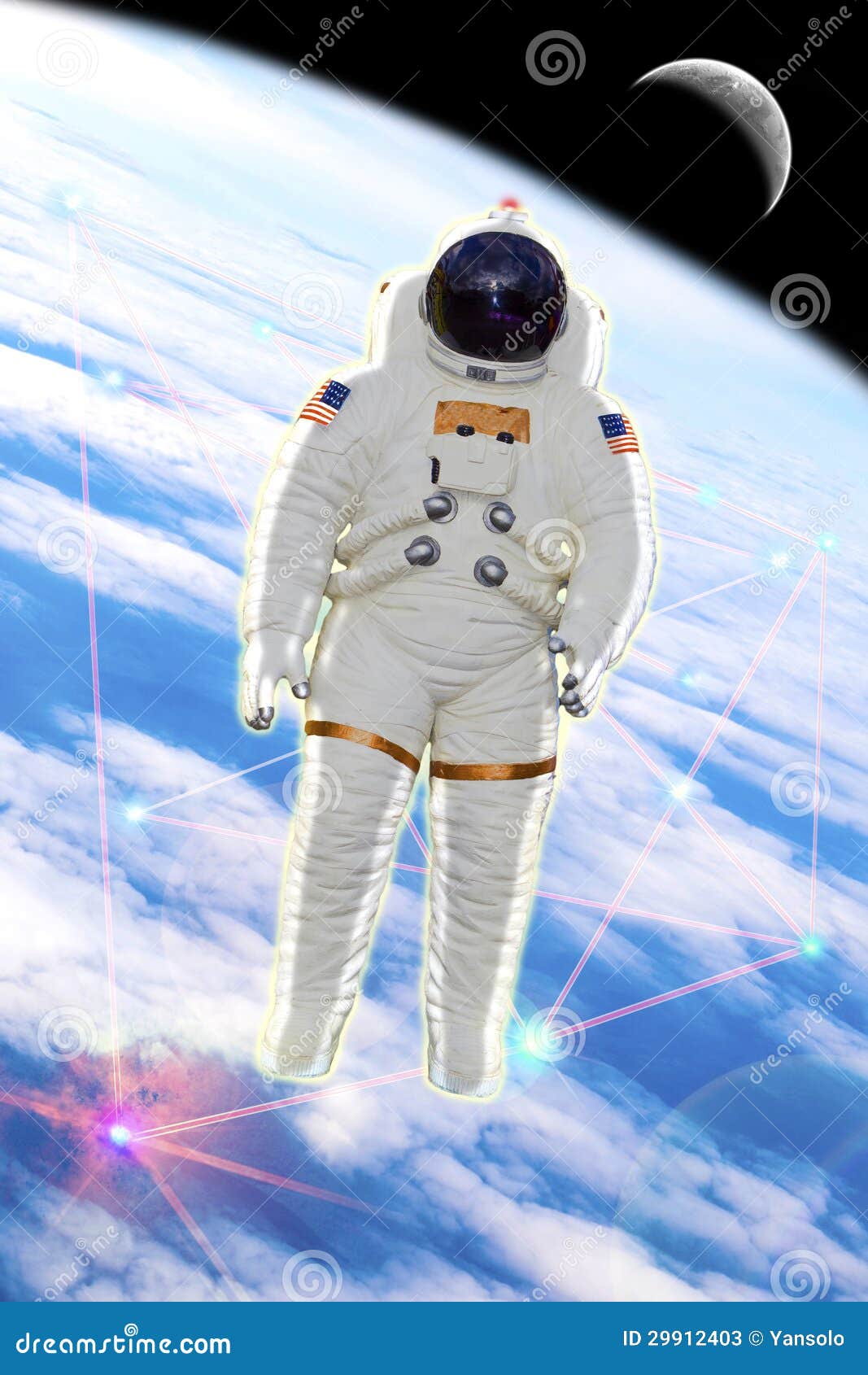 Astronaut explorer stock image. Image of cosmos, explorer - 29912403