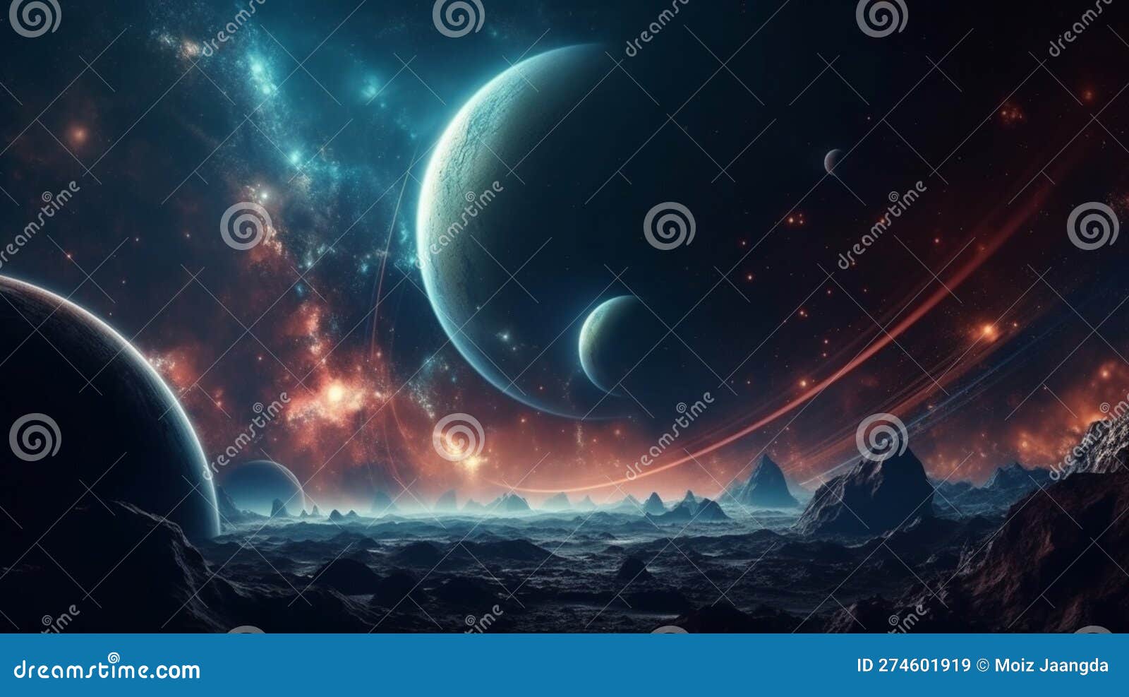Astronaut and Space Exploration Theme Stock Illustration - Illustration ...