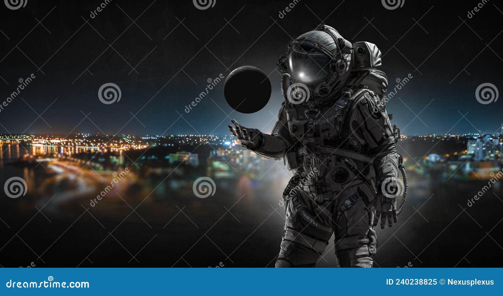 Astronaut and Space Exploration Theme. Stock Image - Image of universe ...