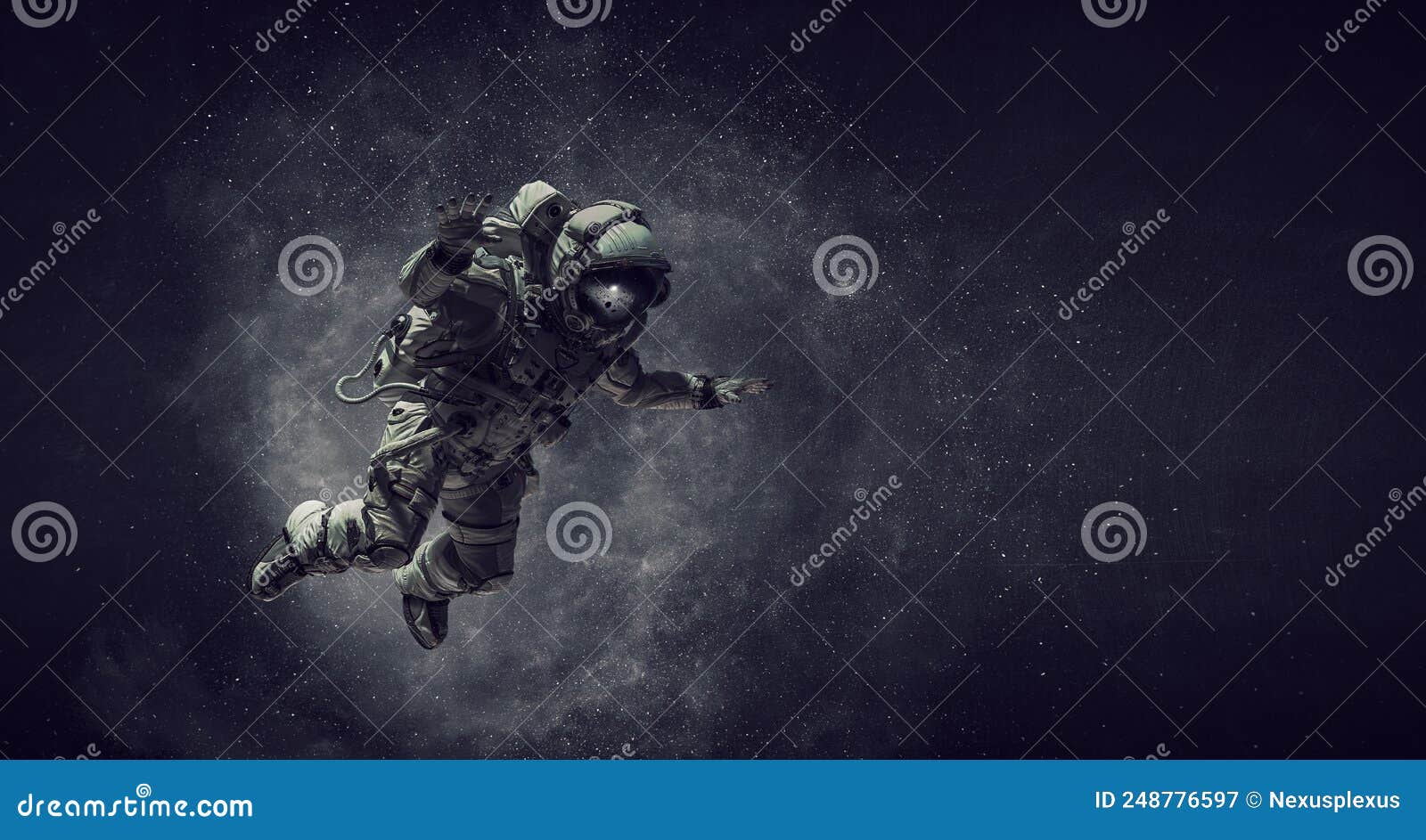 Astronaut and Space Exploration Theme. Stock Image - Image of system ...