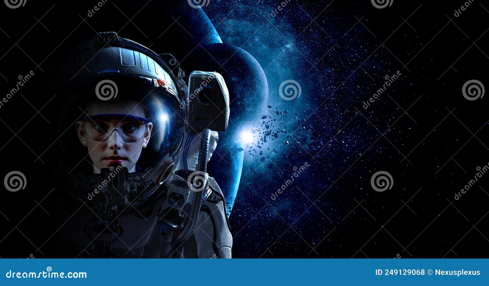 Astronaut and Space Exploration Theme. Stock Photo - Image of fiction ...