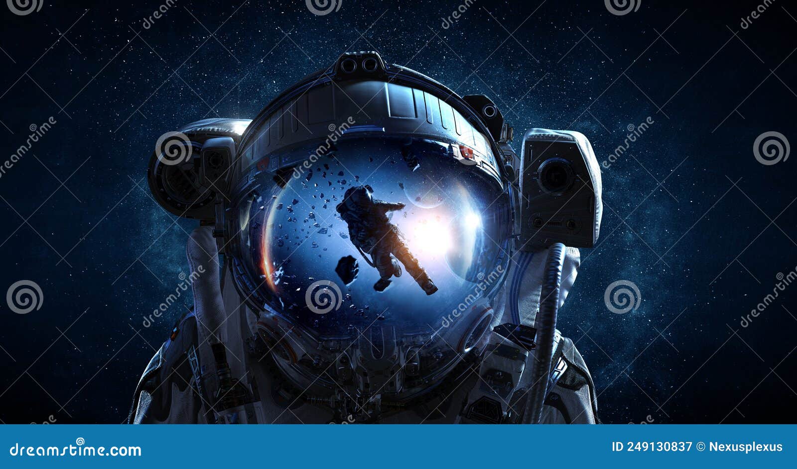 Astronaut and Space Exploration Theme. Stock Image - Image of discovery ...