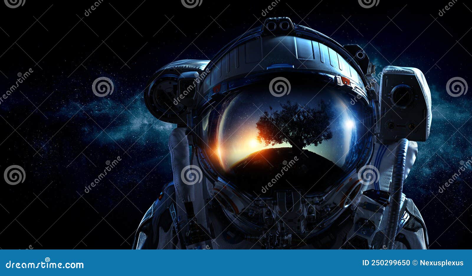 Astronaut and Space Exploration Theme. Stock Photo - Image of ...