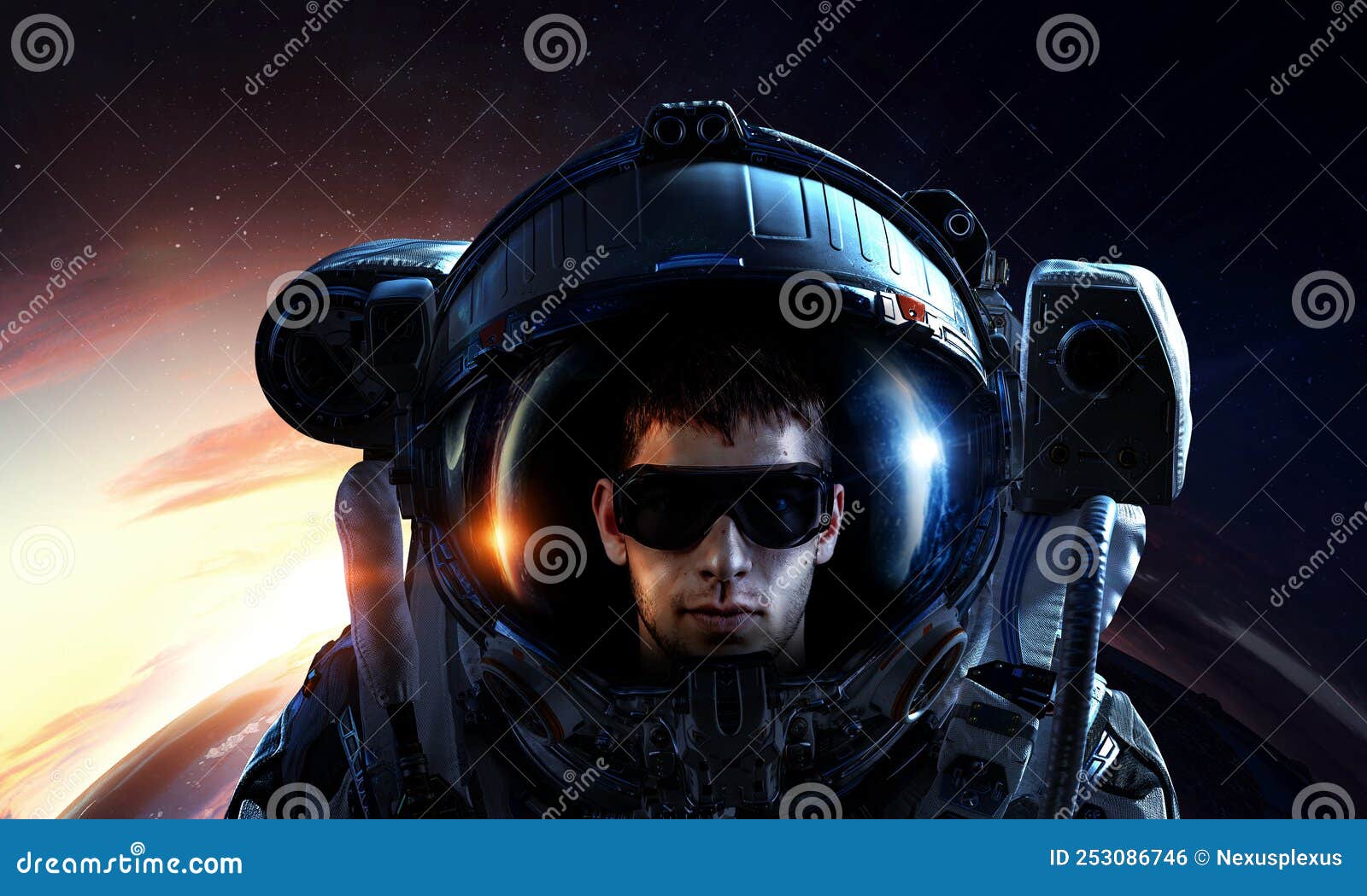 Astronaut and Space Exploration Theme. Stock Photo - Image of explorer ...