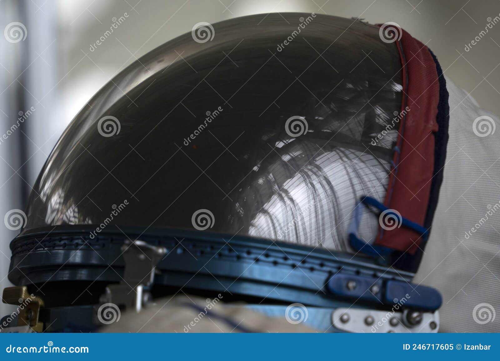 Astronaut Space Helmet Close Up Stock Image - Image of aerospace, white ...