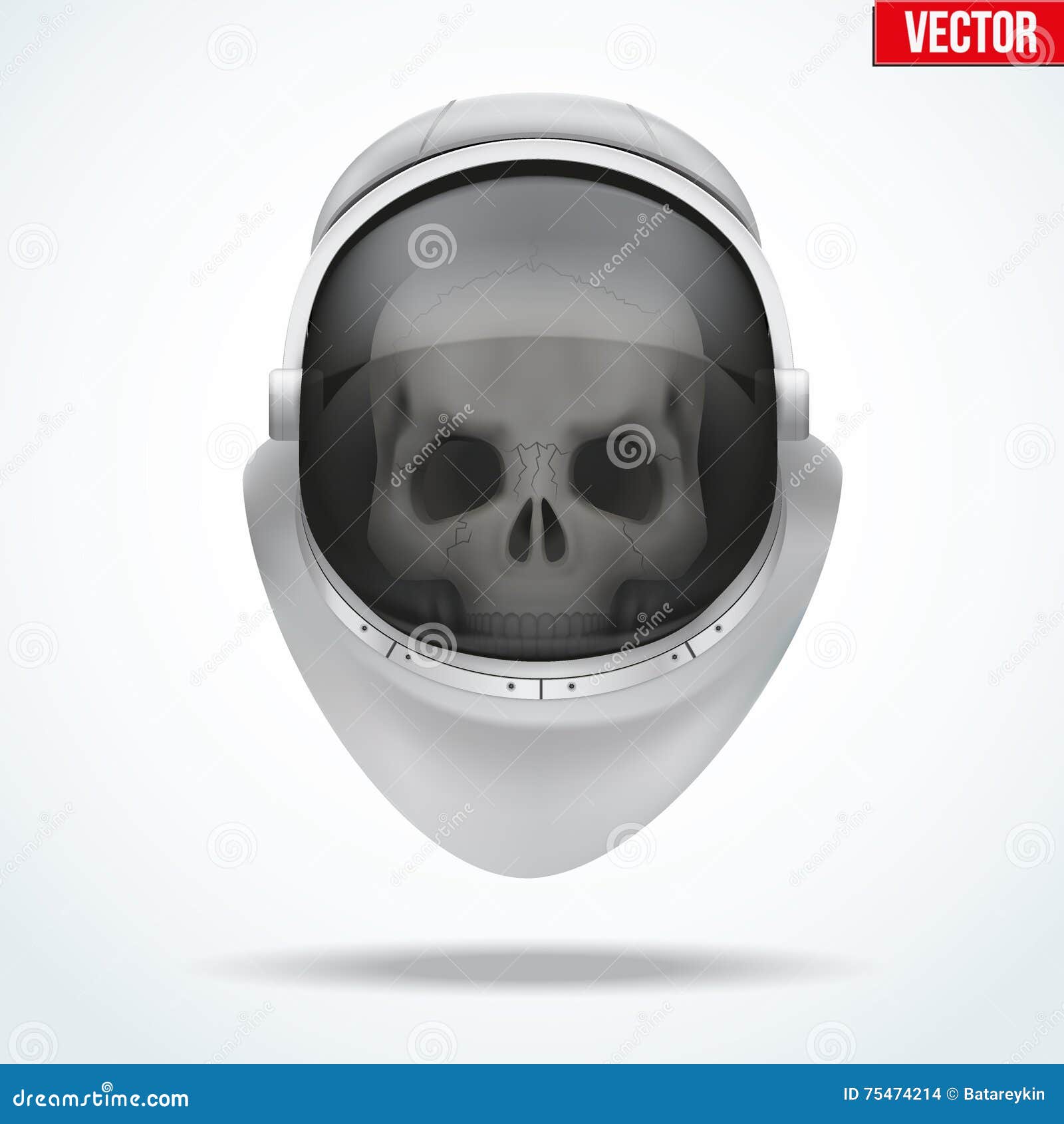 Space Helmet On Isolated Background. Pilot Mask Vector Clip Art ...