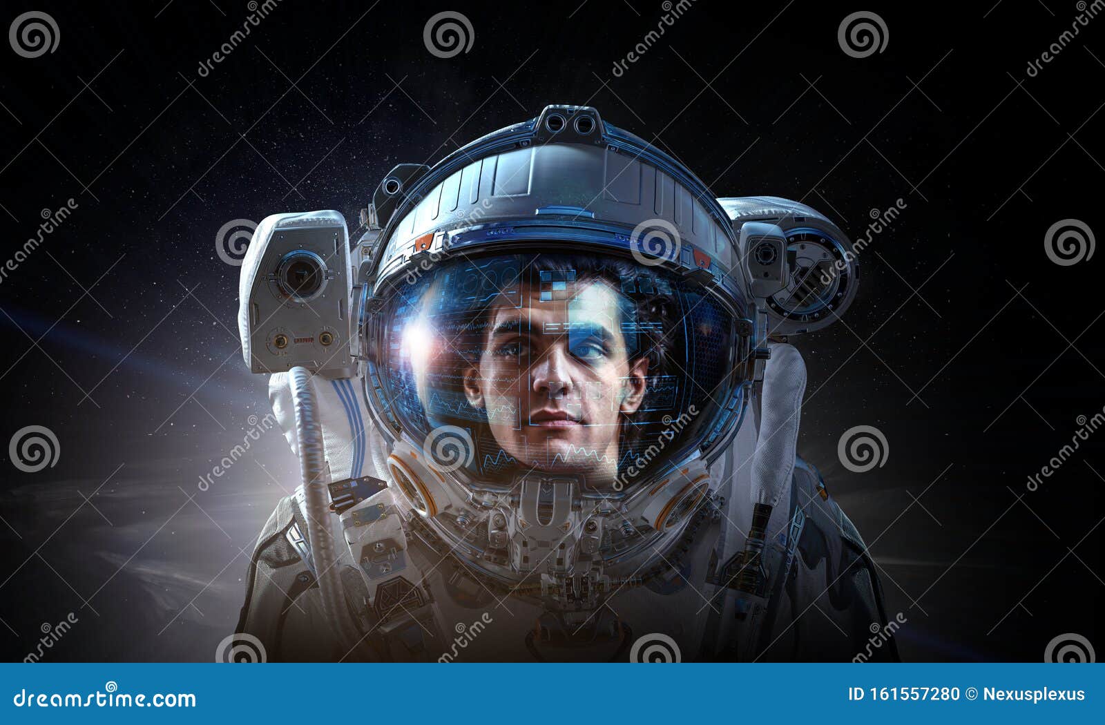Exploring Outer Space. Mixed Media Stock Photo - Image of orbit ...