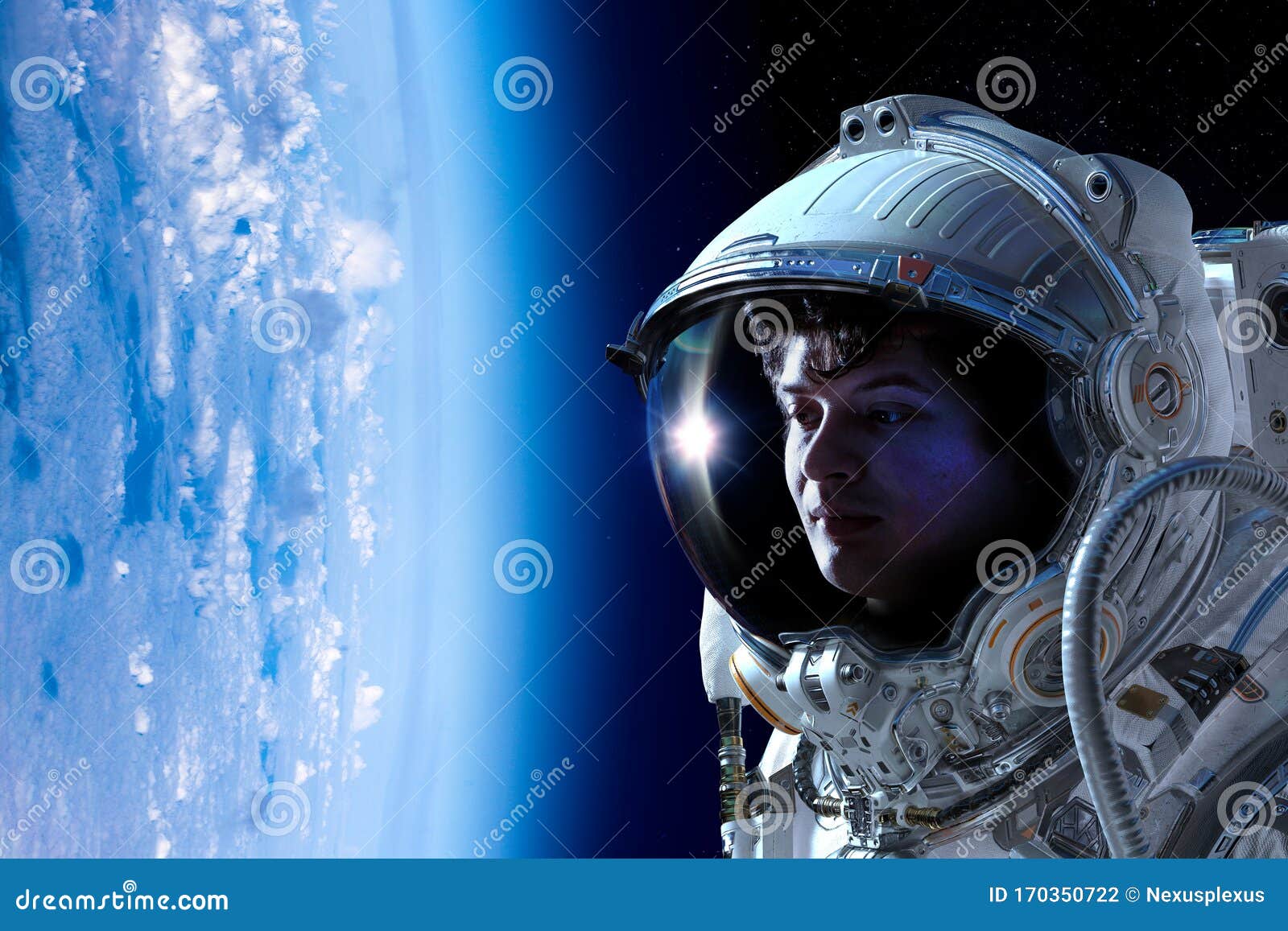 Exploring Outer Space. Mixed Media Stock Photo - Image of cosmonaut ...