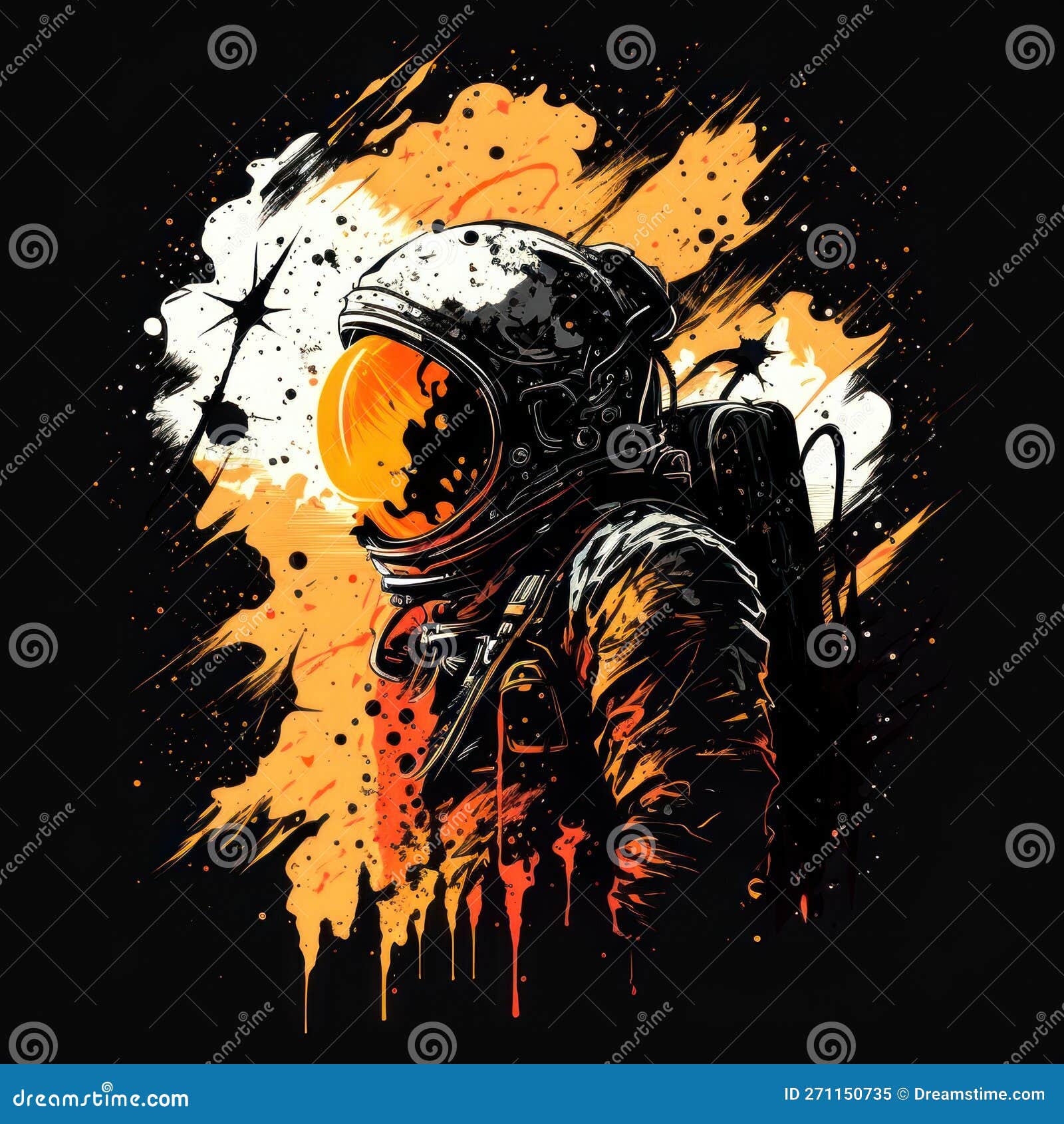 Astronaut On Fire