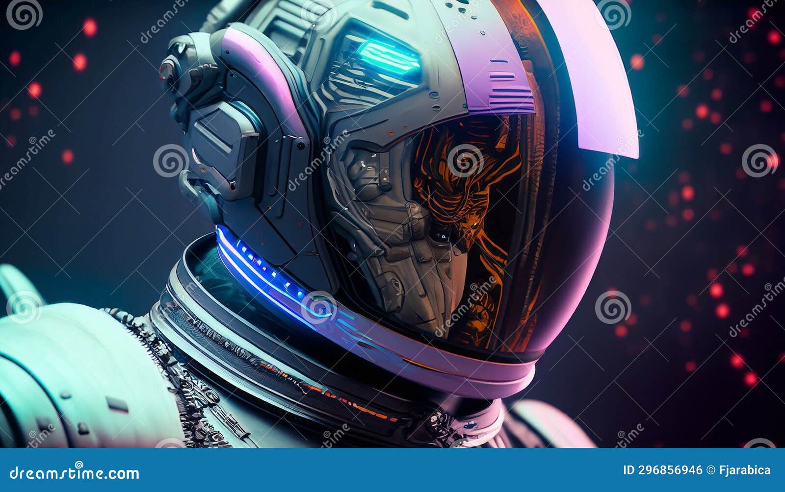 Astronaut in Space Suit in Space Stock Illustration - Illustration of ...