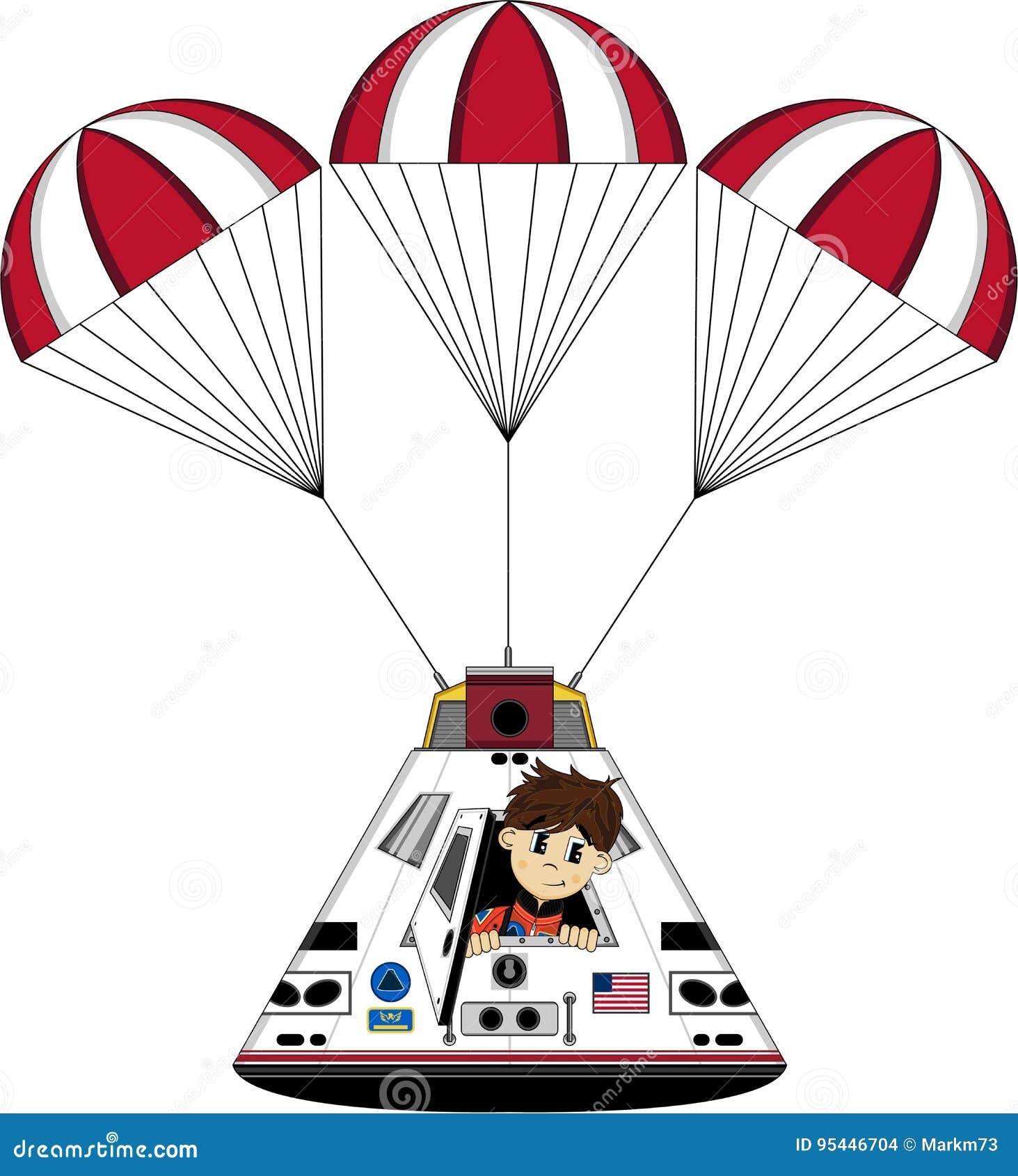 Apollo Space Capsules Parachutes