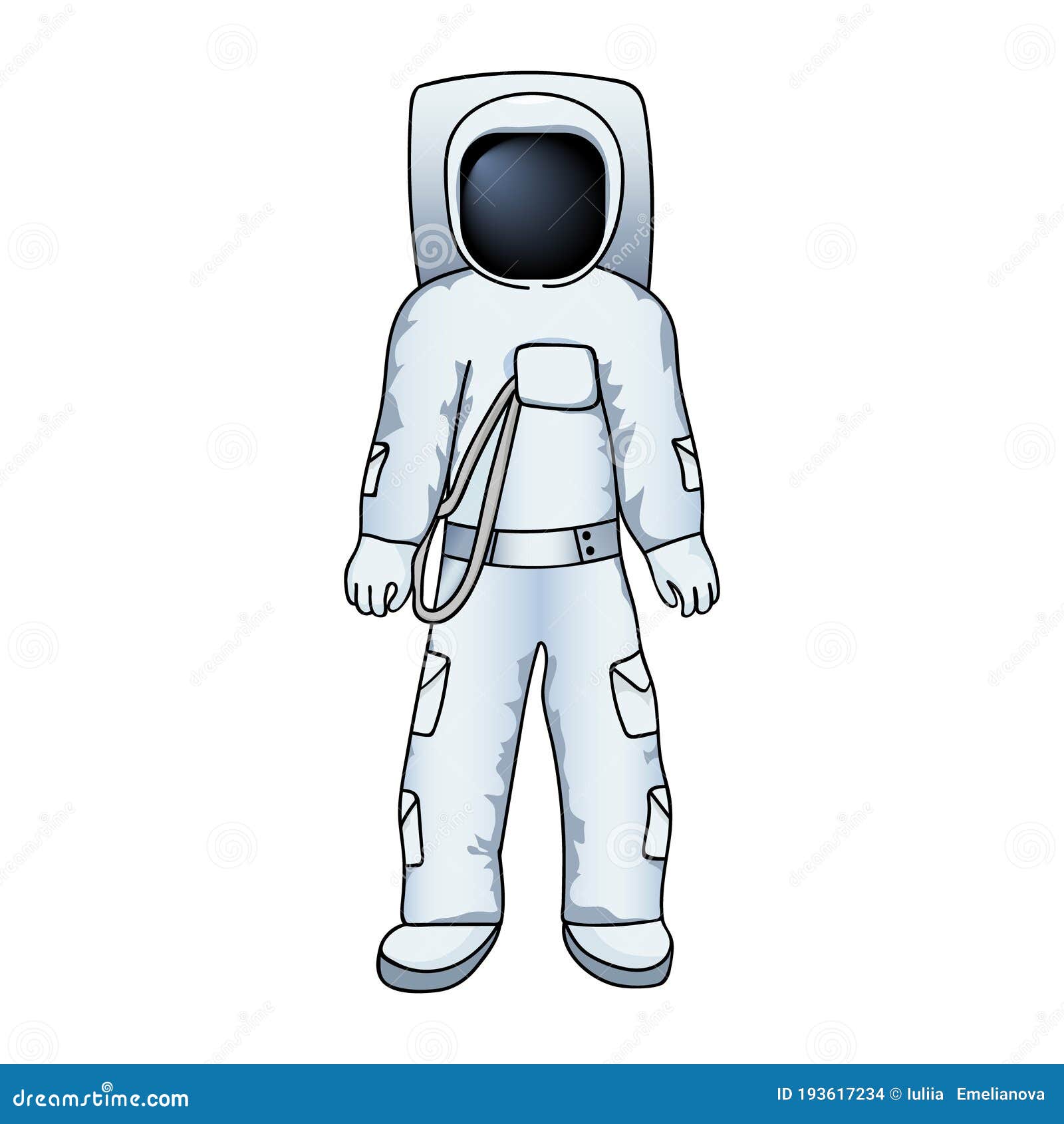 Astronaut in a Spacesuit in Cartoon Style. Vector Illustration. Stock ... Astronaut in a Spacesuit in Cartoon Style. Vector Illustration. Stock ...