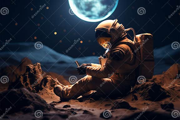 An Astronaut in a Spacesuit Engages with a High Tech Laptop Stock ... An Astronaut in a Spacesuit Engages with a High Tech Laptop Stock ...