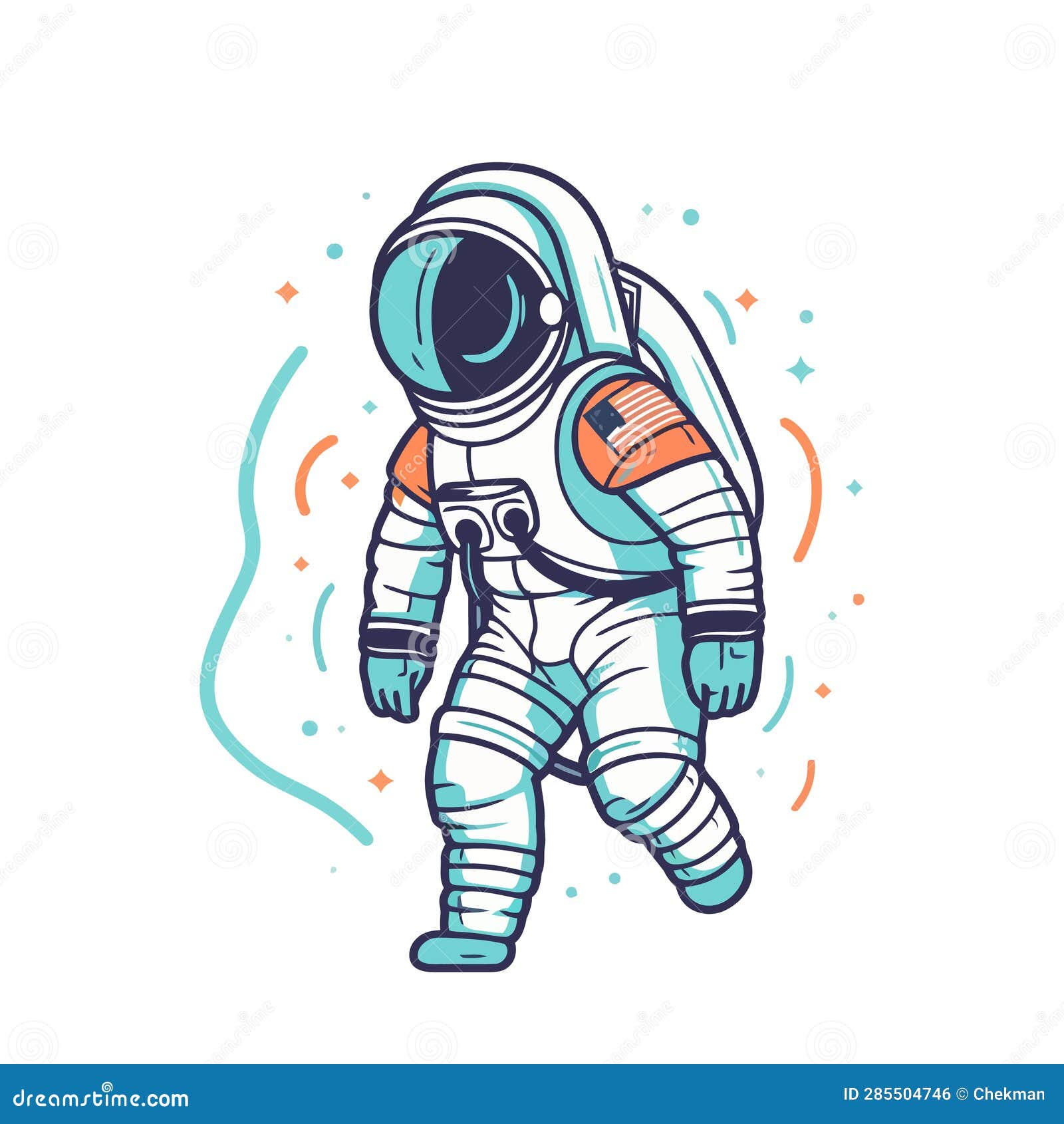 Astronaut in Spacesuit Fling. Cute Drawing Astronaut Stock Vector ... Astronaut in Spacesuit Fling. Cute Drawing Astronaut Stock Vector ...