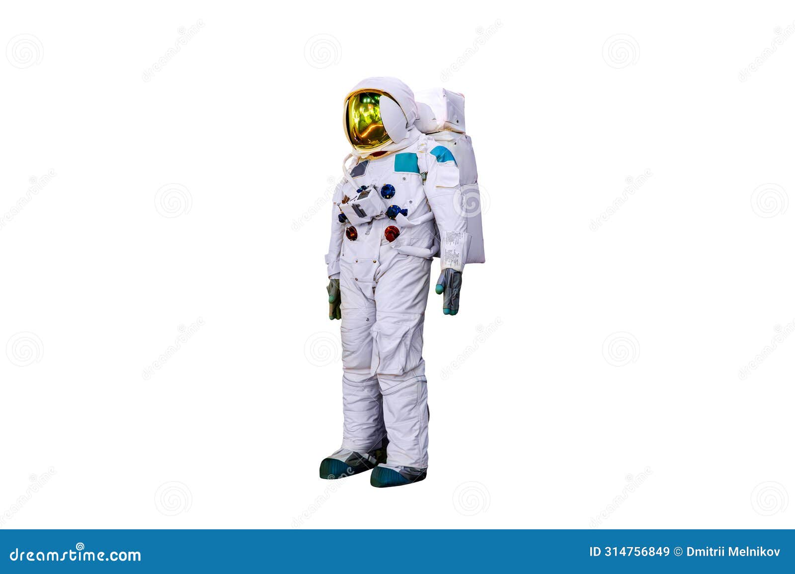 Astronaut Standing Behind US Flag Stock Photography | CartoonDealer.com ...