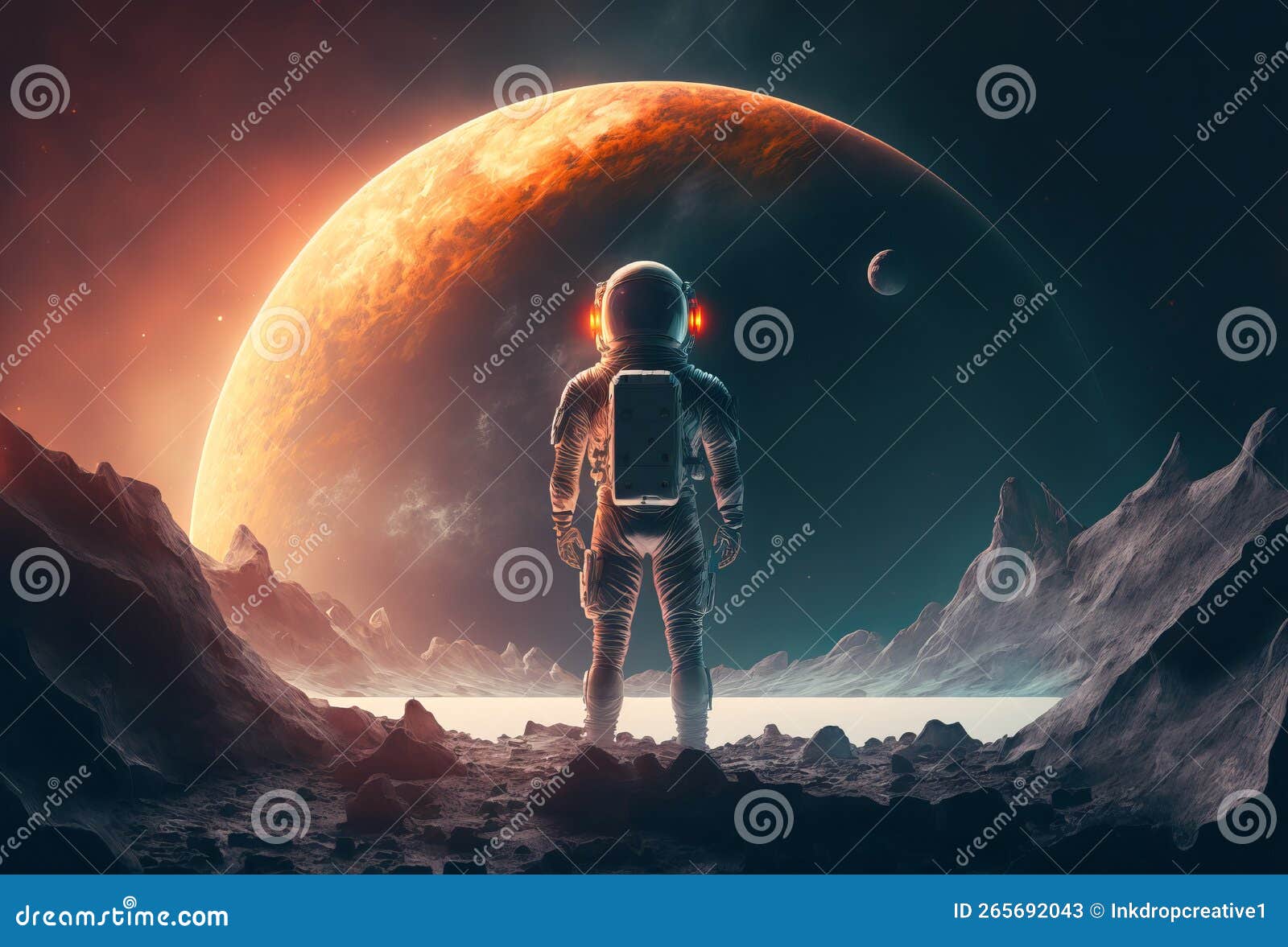 Astronaut Standing On A Road Royalty-Free Stock Photo | CartoonDealer ...